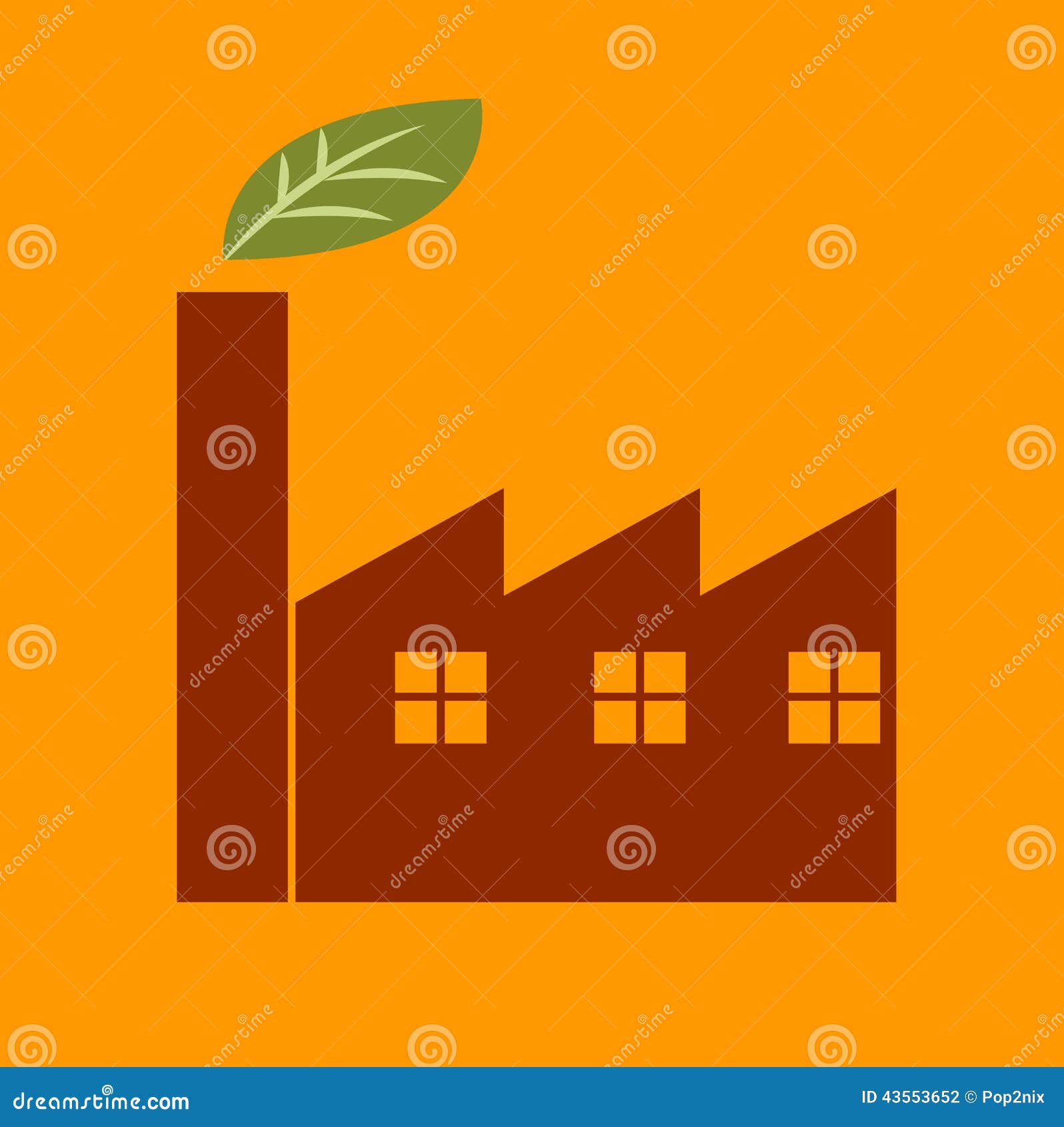 Icône verte d'usine illustration de vecteur. Illustration du ambiant - 43553652