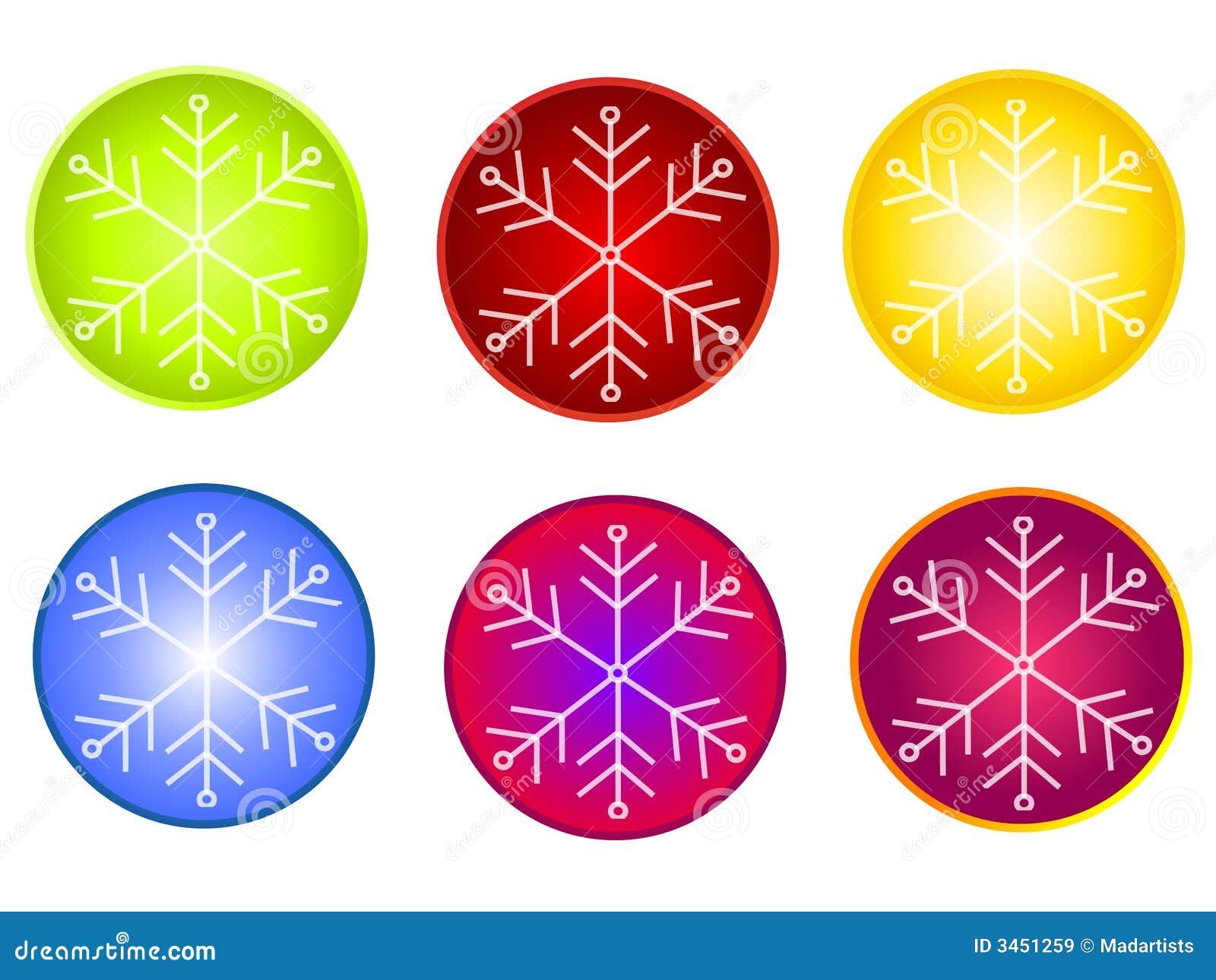 Icônes Clipart De Cercle De Flocon De Neige Image. Image: 3451259