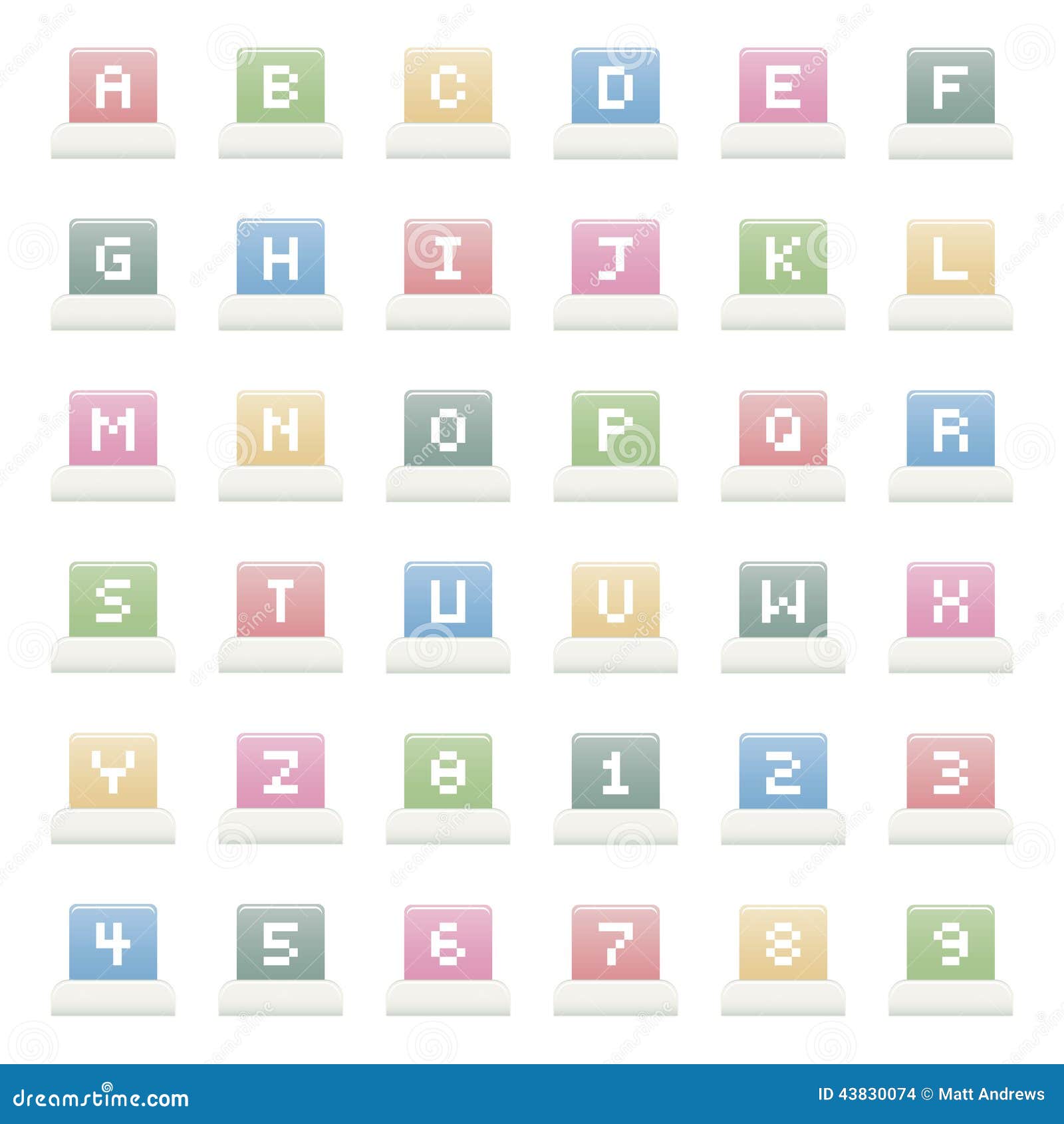 Icônes d'alphabet illustration de vecteur. Illustration du rouge - 43830074