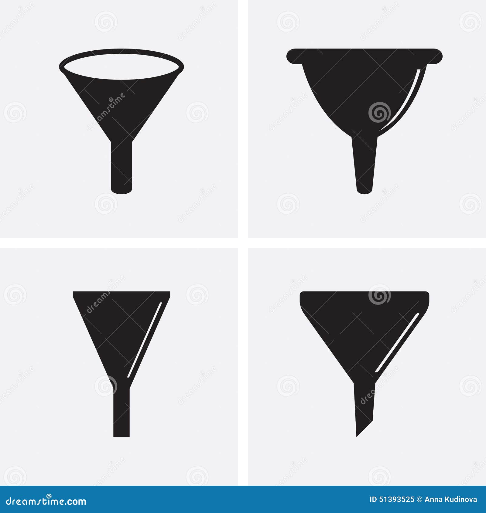 Icônes d'entonnoir illustration de vecteur. Illustration du coulée ...