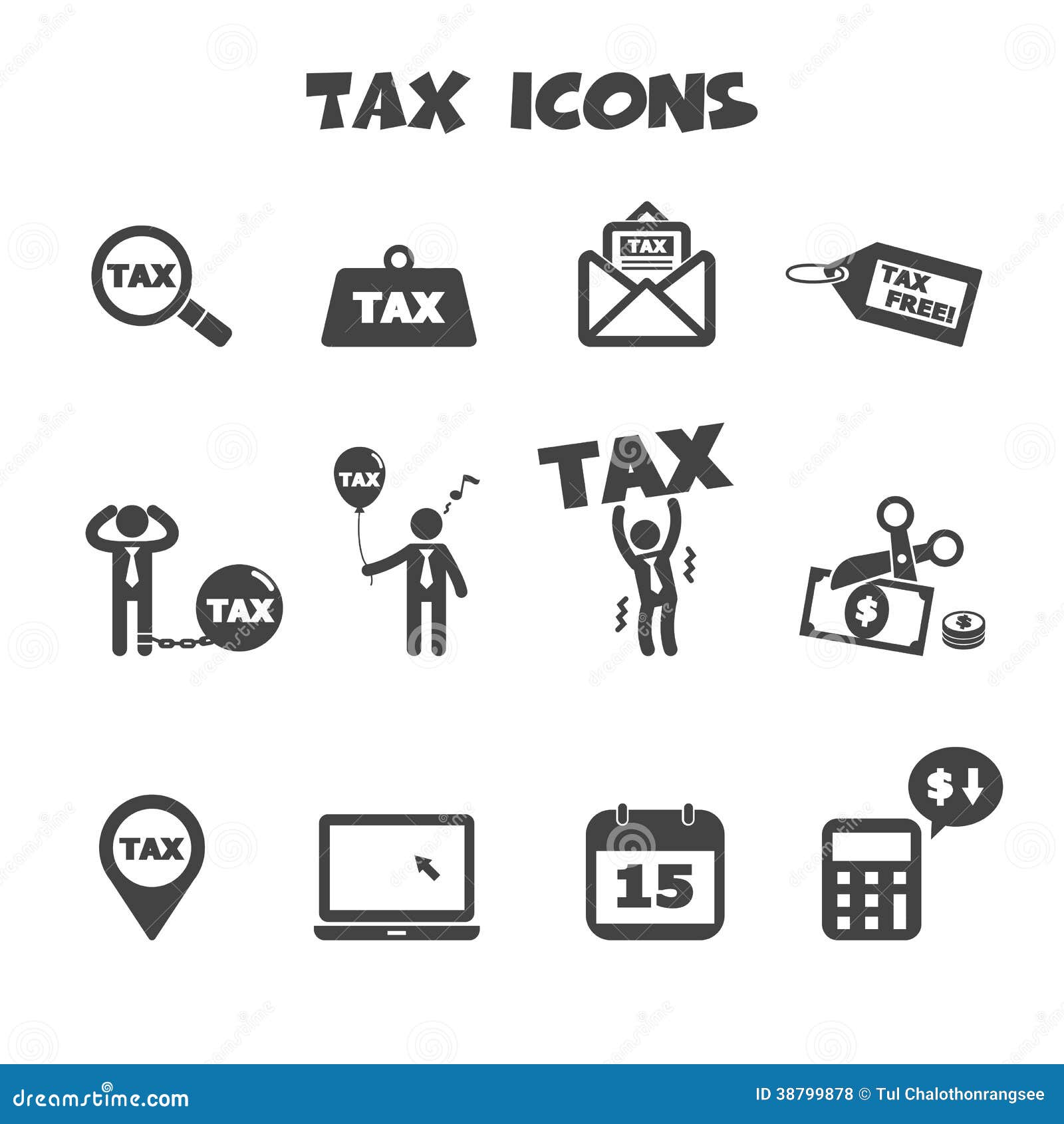 Icônes d'impôts illustration de vecteur. Illustration du finances ...