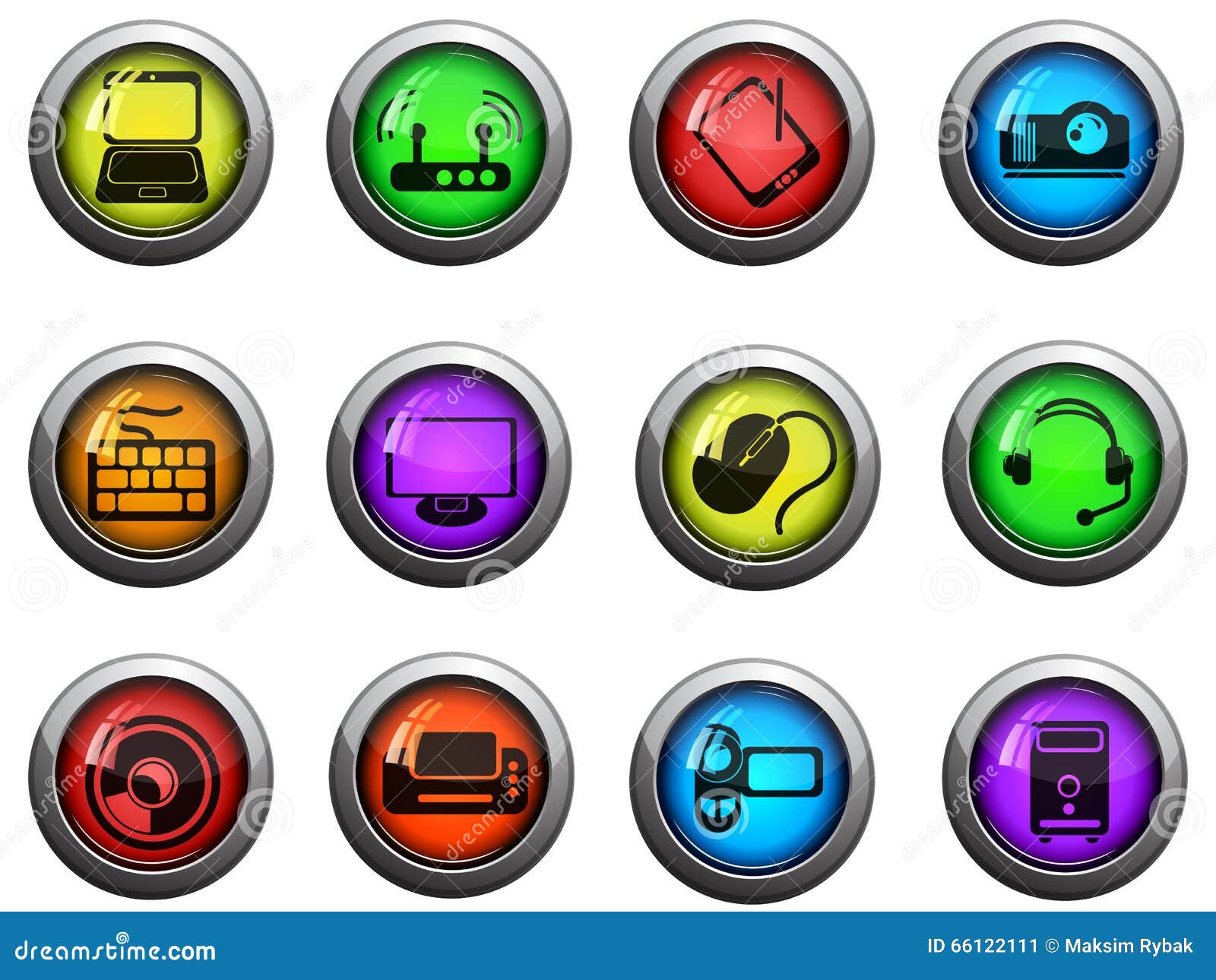Icônes d'informatique illustration de vecteur. Illustration du vecteur ...