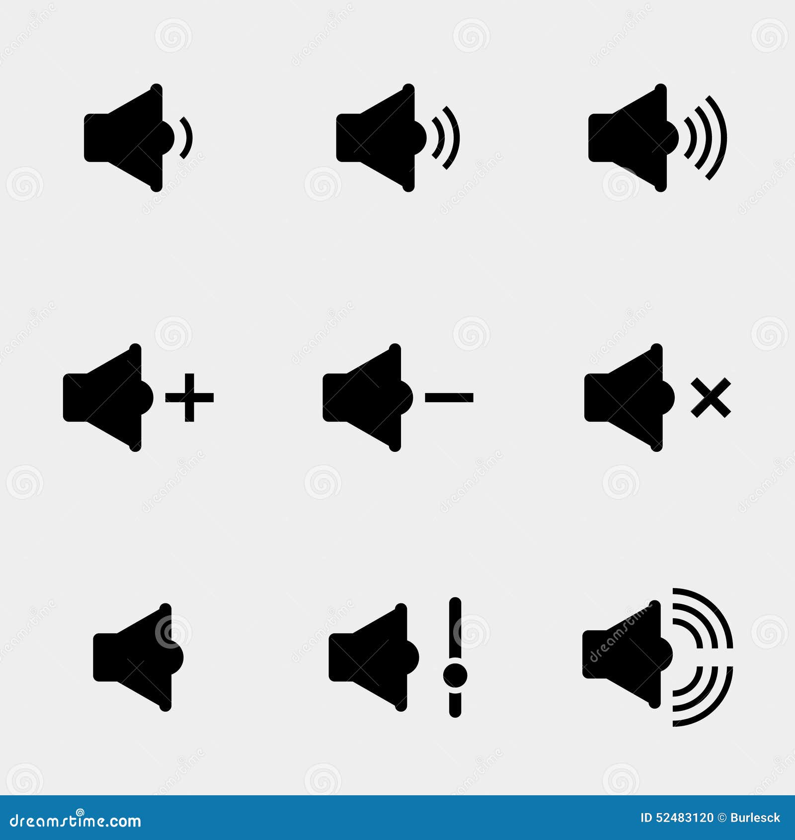 Icônes De Bruit Et De Haut-parleur Illustration de Vecteur ...