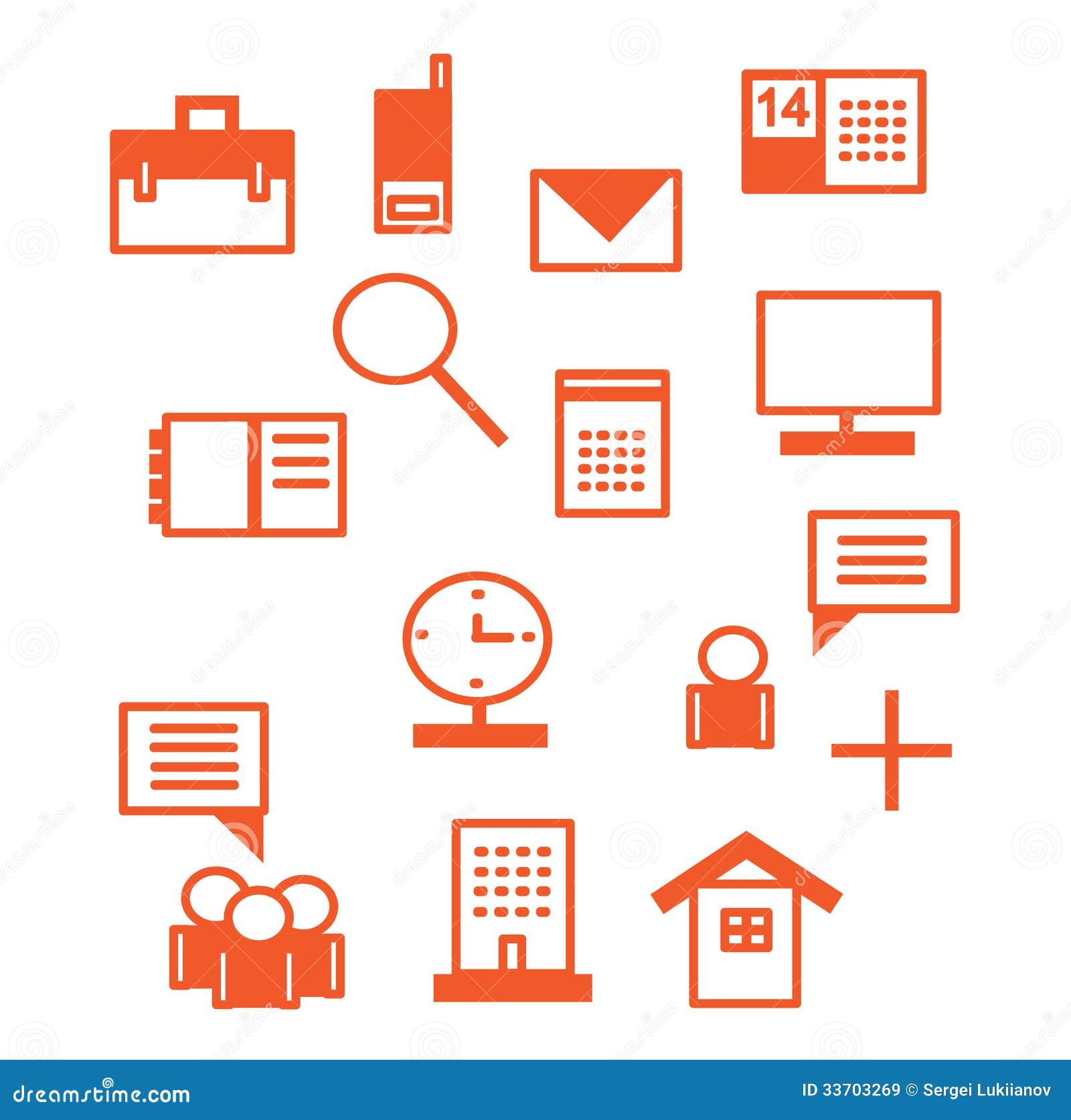 Icônes de bureau en rouge illustration de vecteur. Illustration du ...