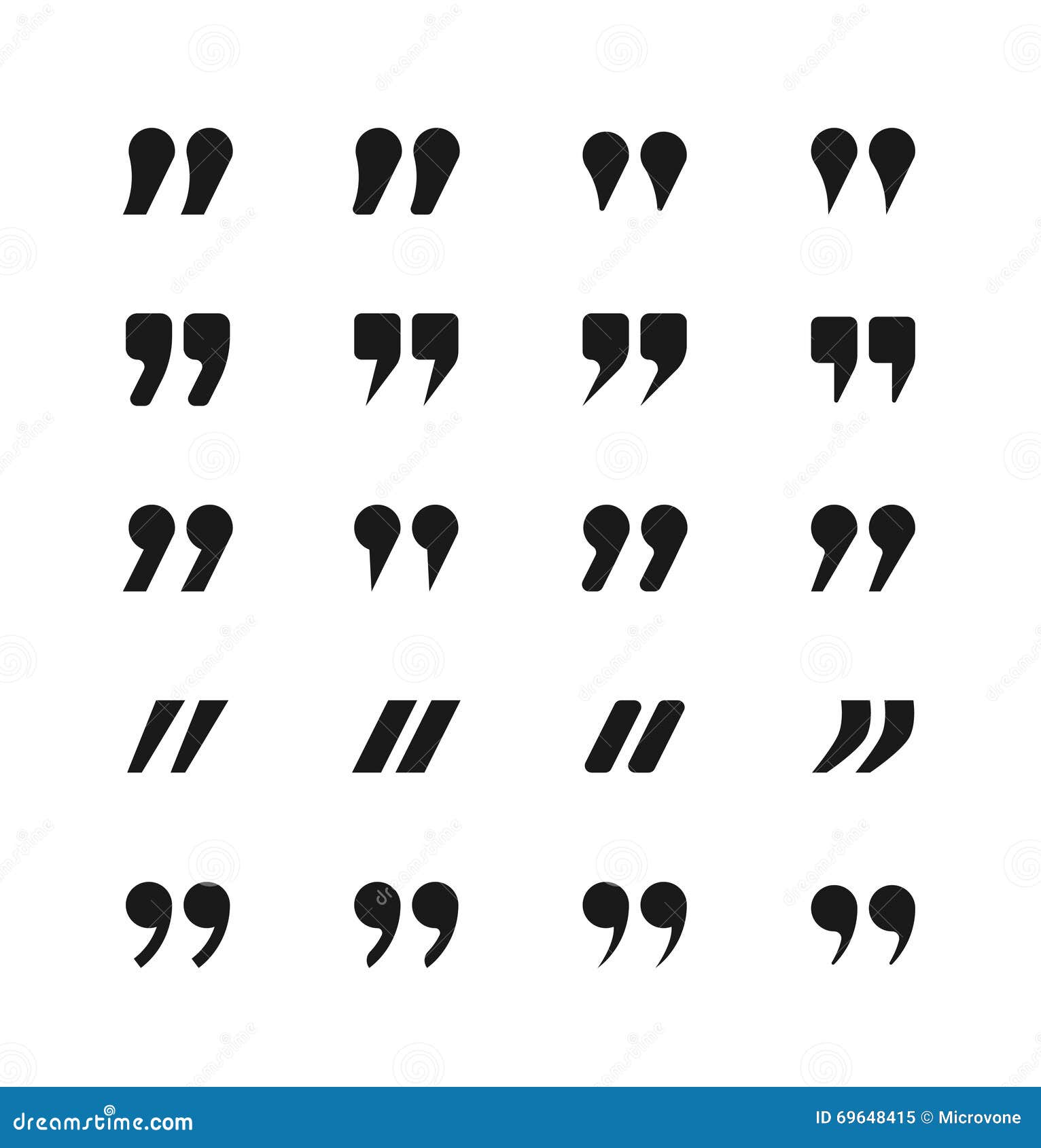 Icônes De Citation Et De Guillemets Illustration de Vecteur ...