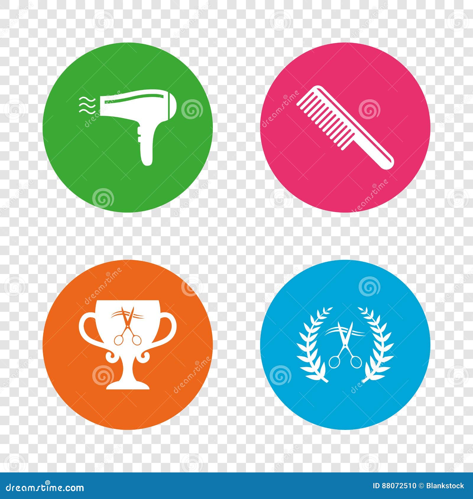 Icônes De Coiffeur Symbole De Cheveux De Coupe De Ciseaux Illustration ...