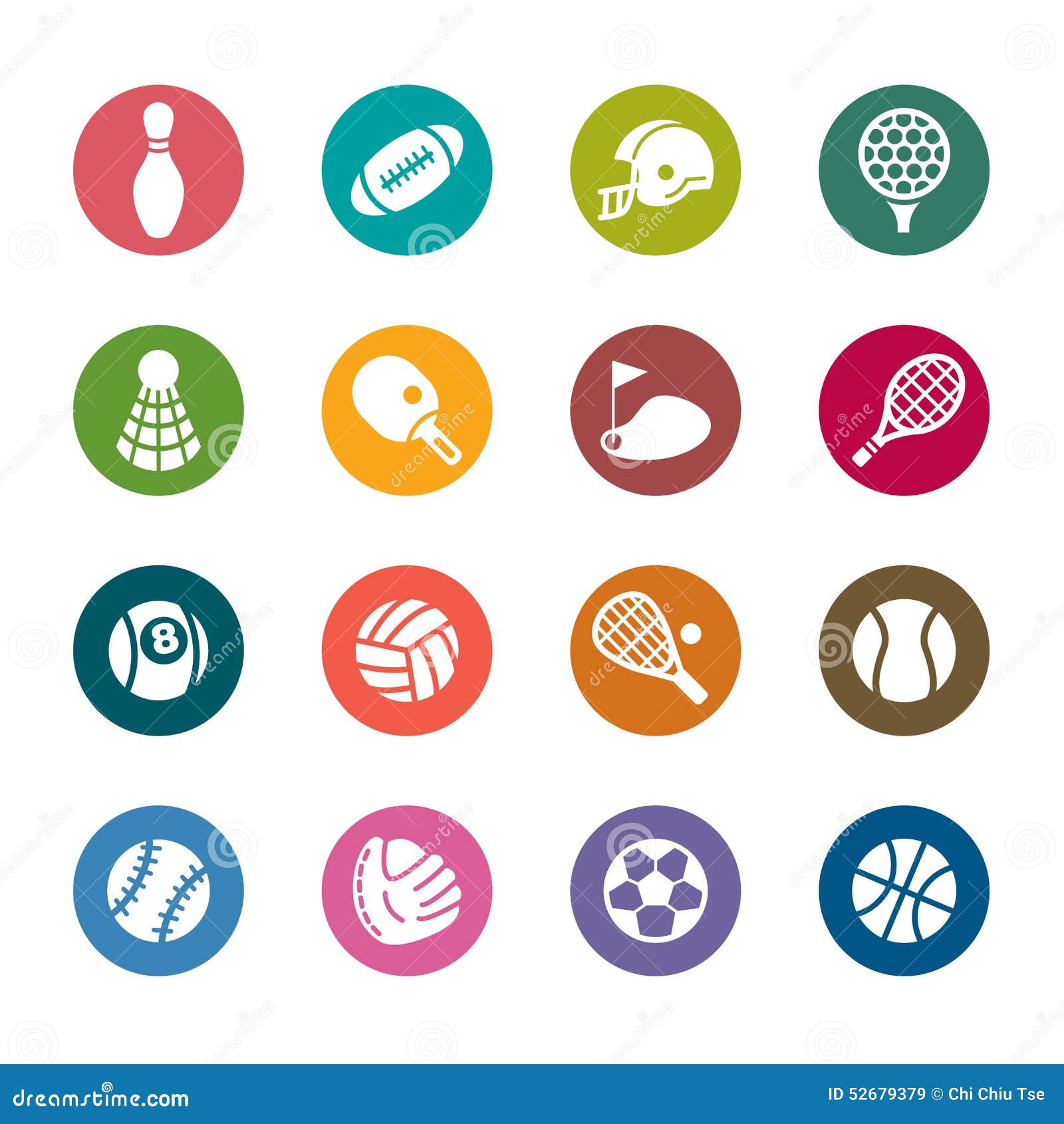 Icônes de couleur de sport illustration stock. Illustration du ...