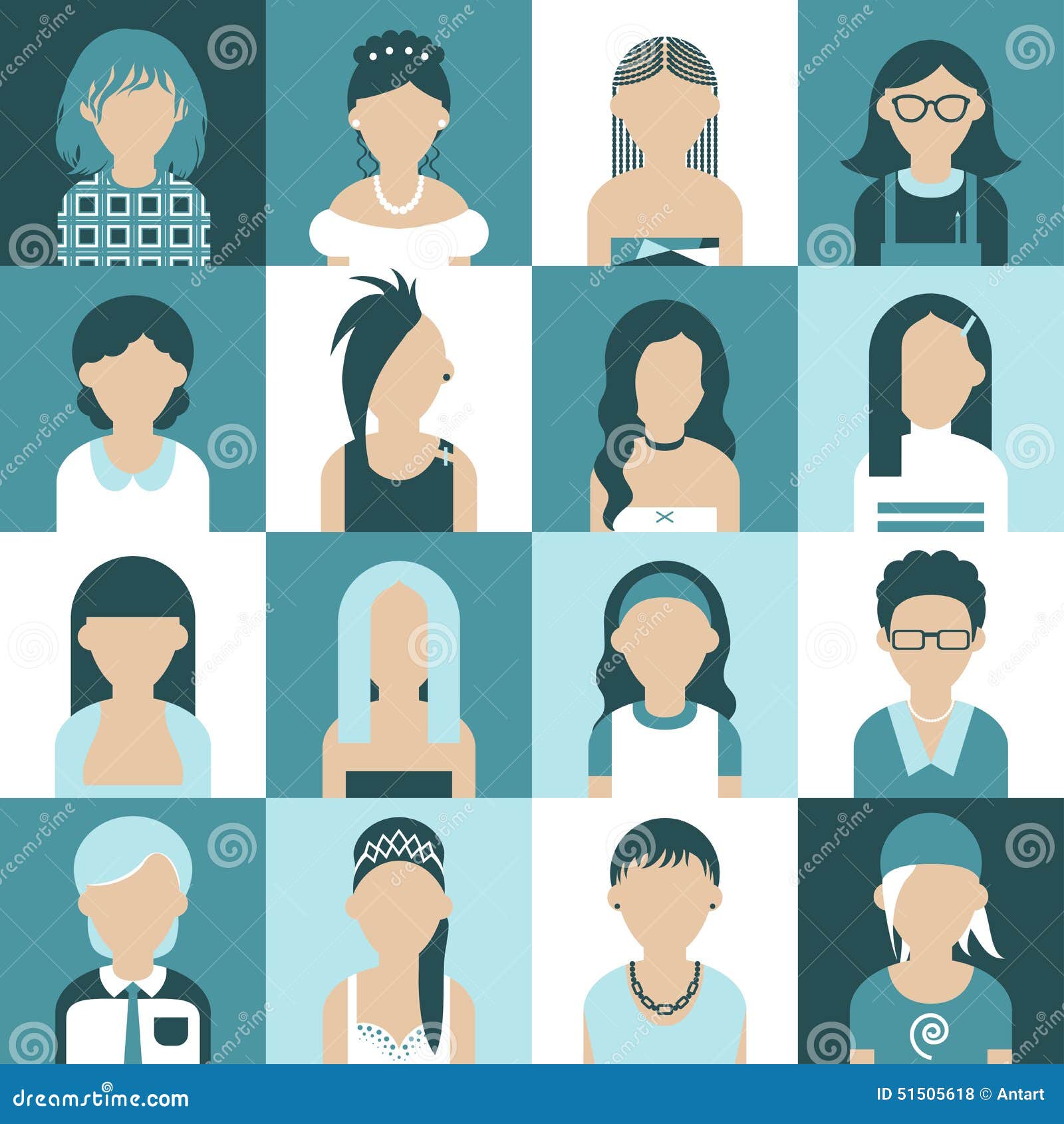 Icônes de femmes illustration de vecteur. Illustration du verticale ...