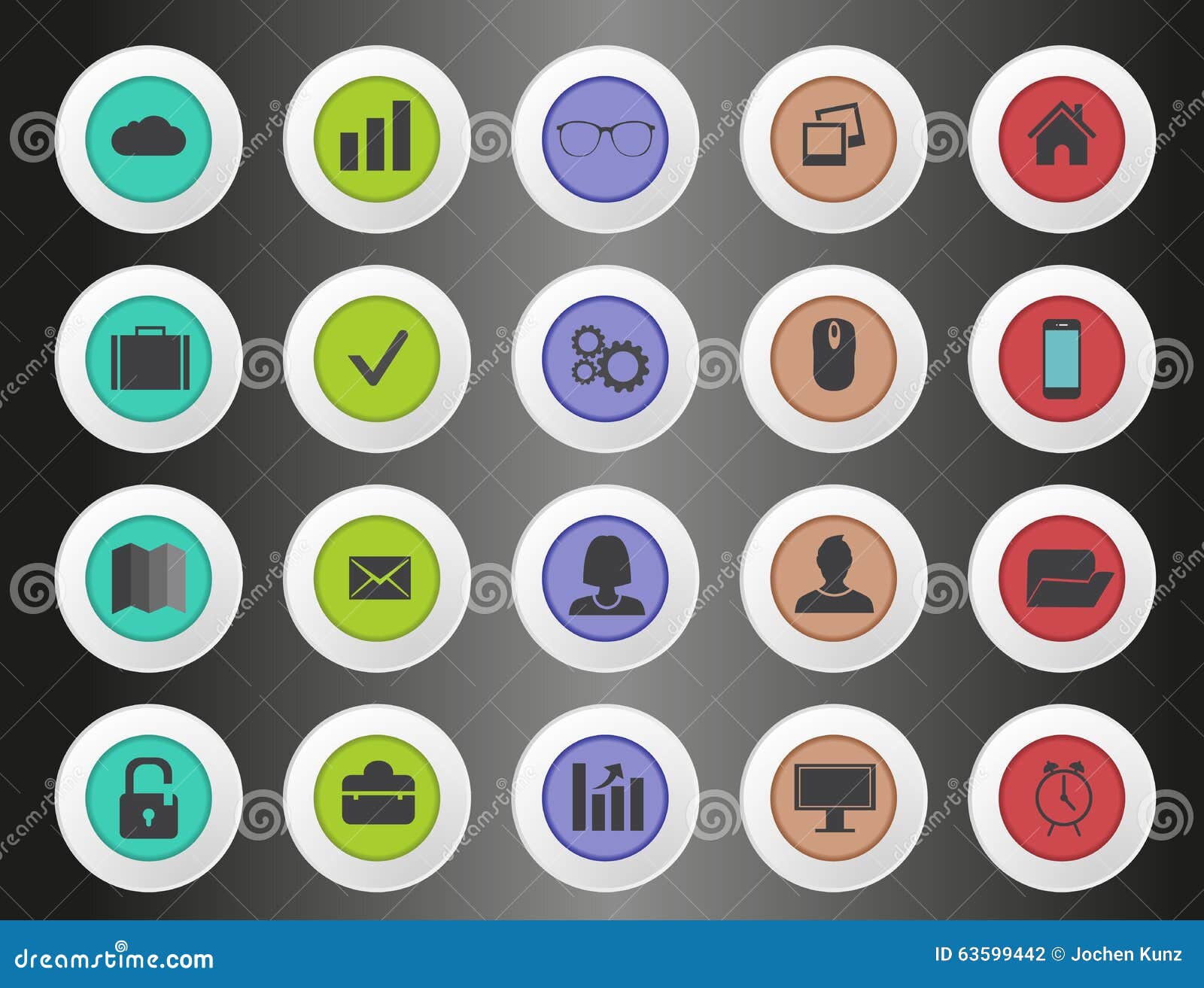 Icônes De Graphique D'infos Illustration de Vecteur - Illustration du ...