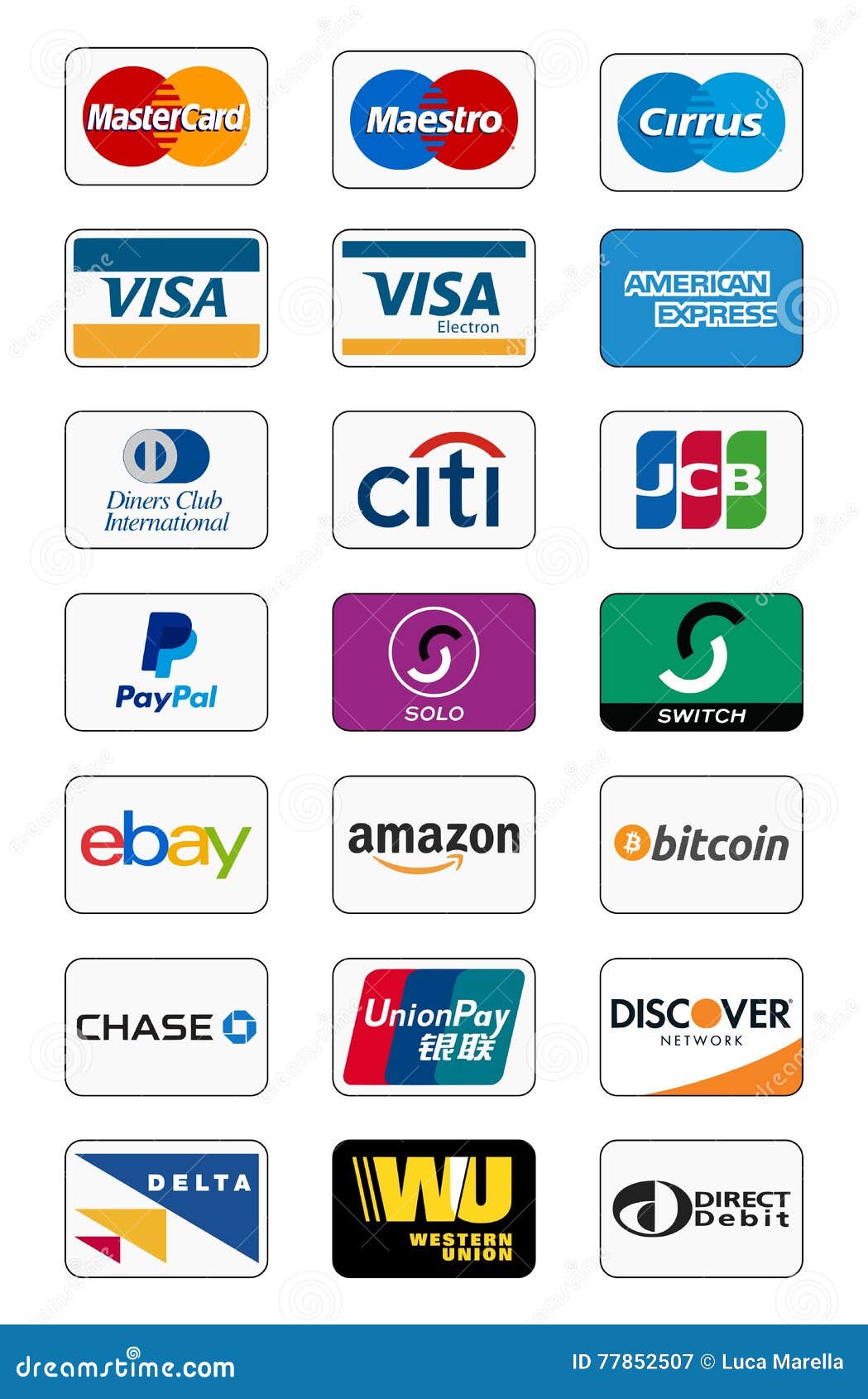 Icônes De Méthode De Paiement Photographie éditorial - Illustration du ...