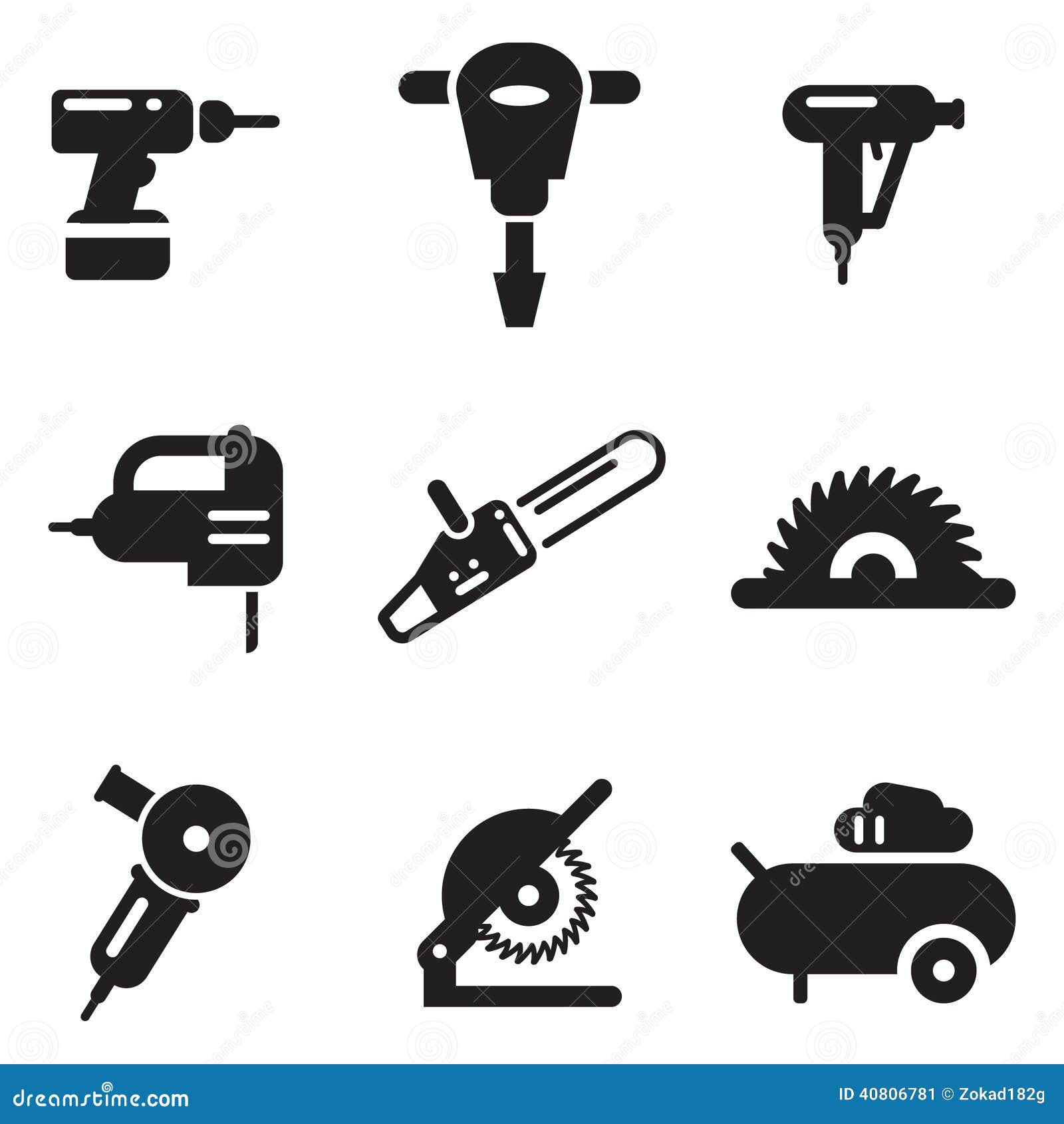 Icônes de machine-outil illustration de vecteur. Illustration du ...