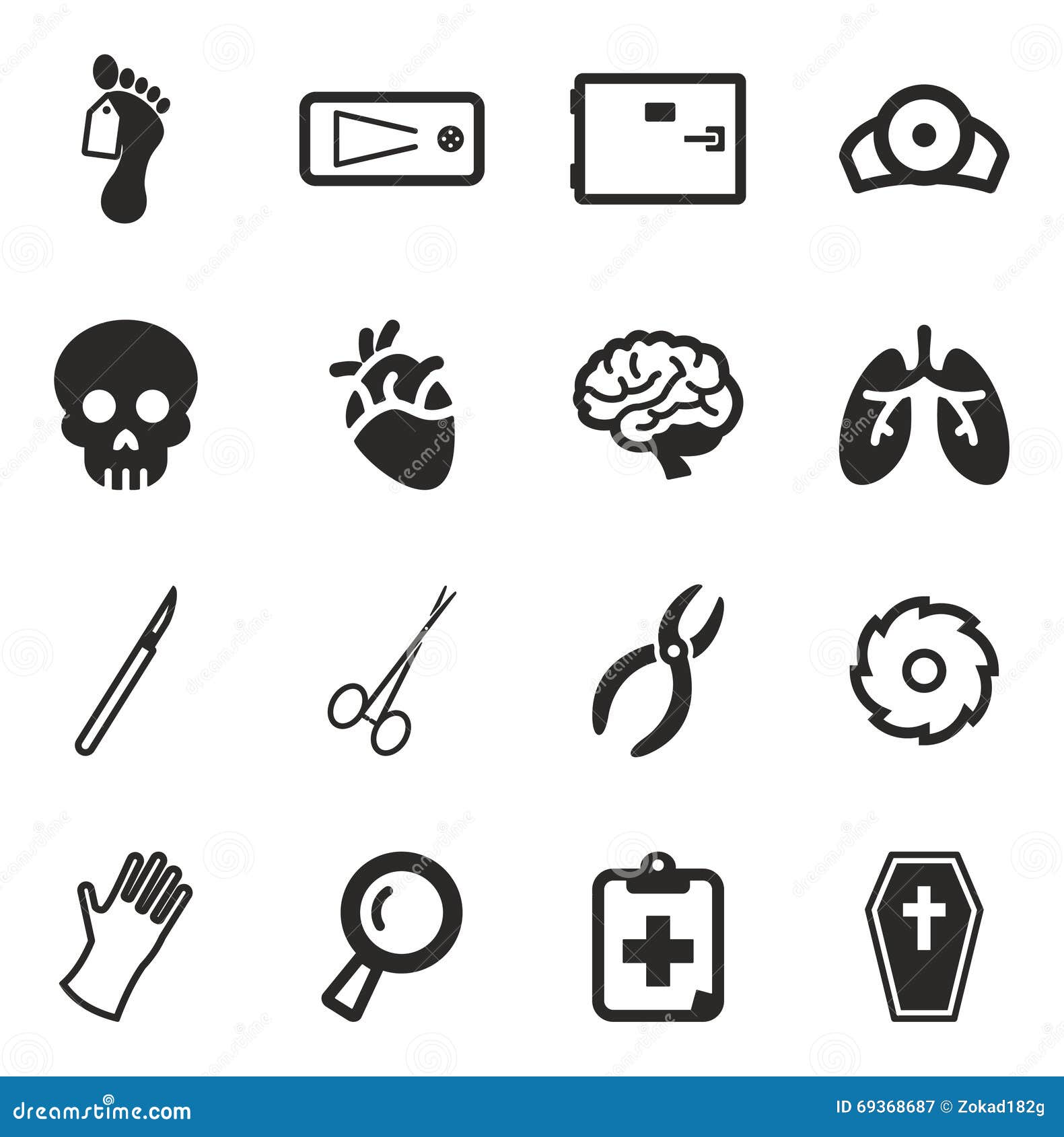 Icônes de morgue illustration de vecteur. Illustration du enterrement ...