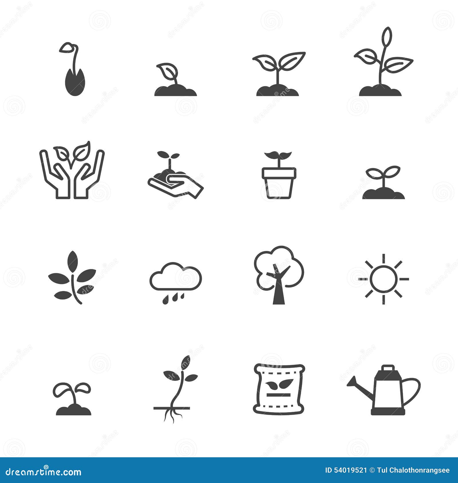 Icônes de pousse illustration de vecteur. Illustration du pictogramme ...