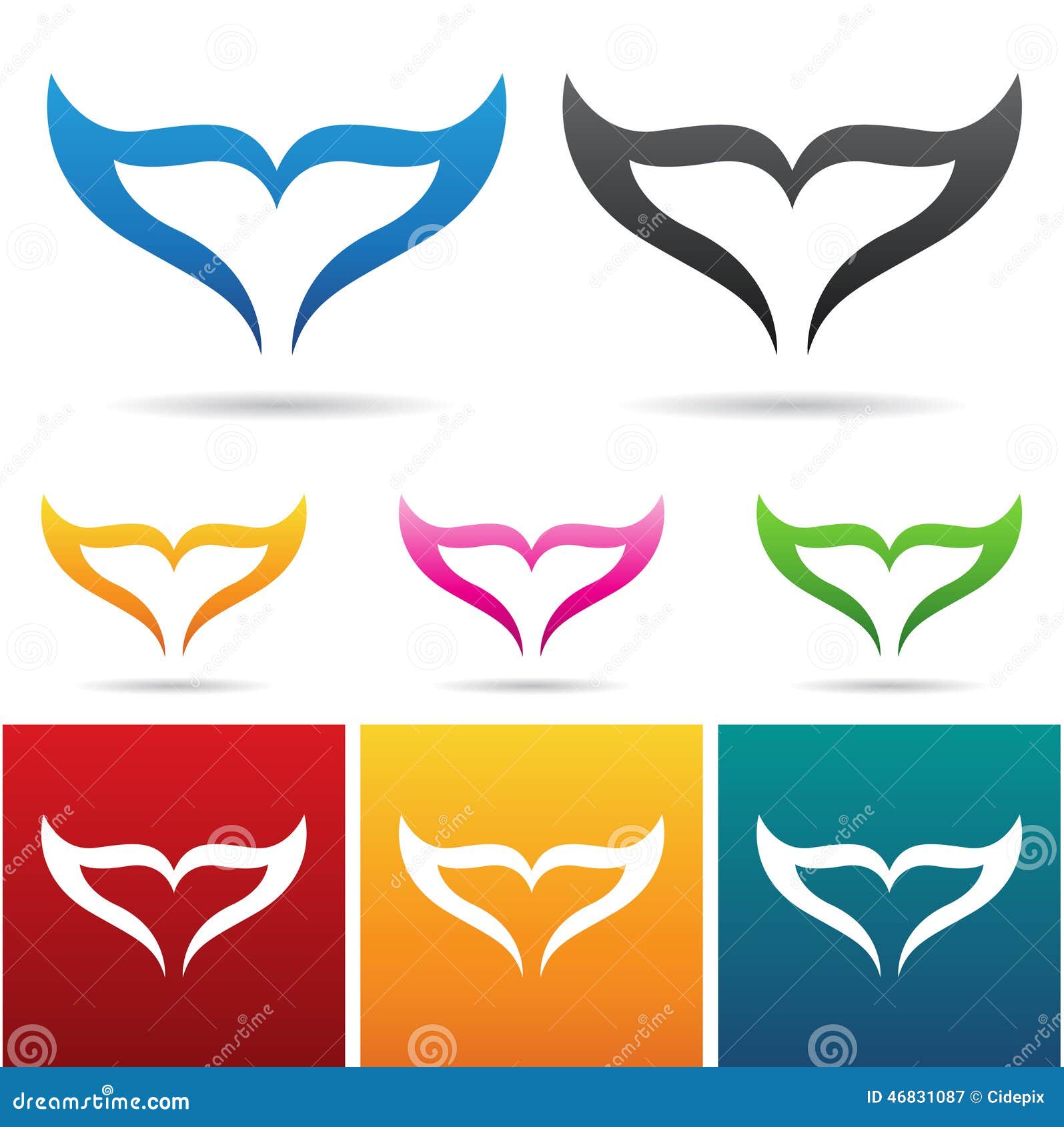 Icônes De Queue De Poissons Illustration de Vecteur - Illustration du ...