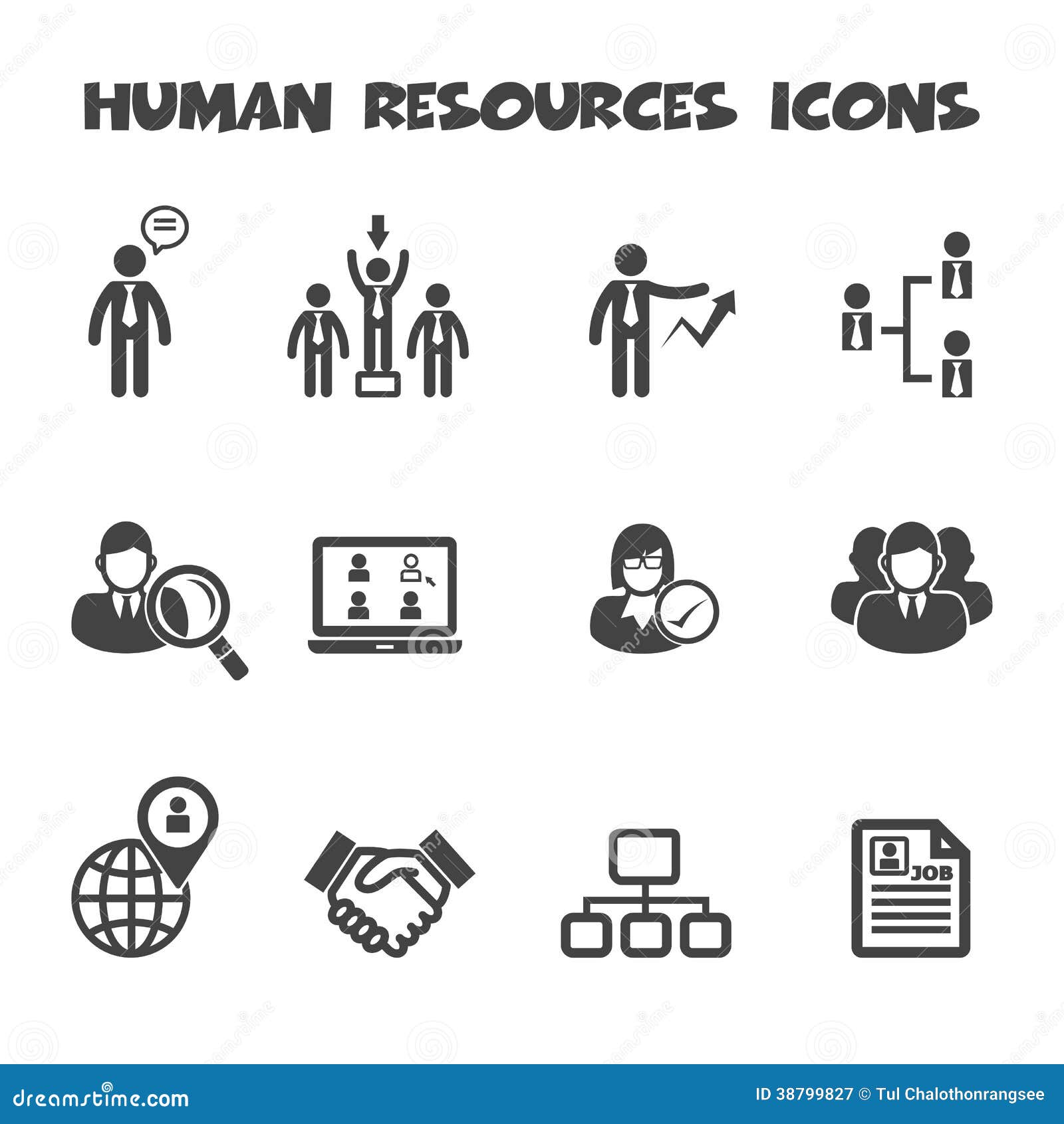 Icônes De Ressources Humaines Illustration de Vecteur - Illustration du ...