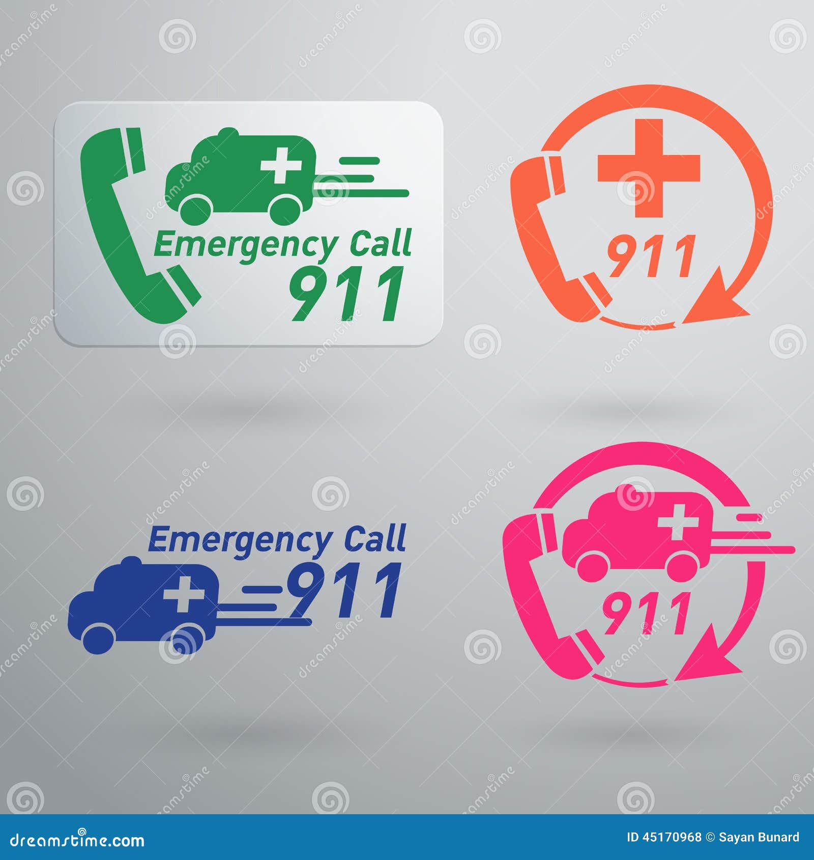 Icônes De Service Des Urgences De Vecteur Illustration de Vecteur ...