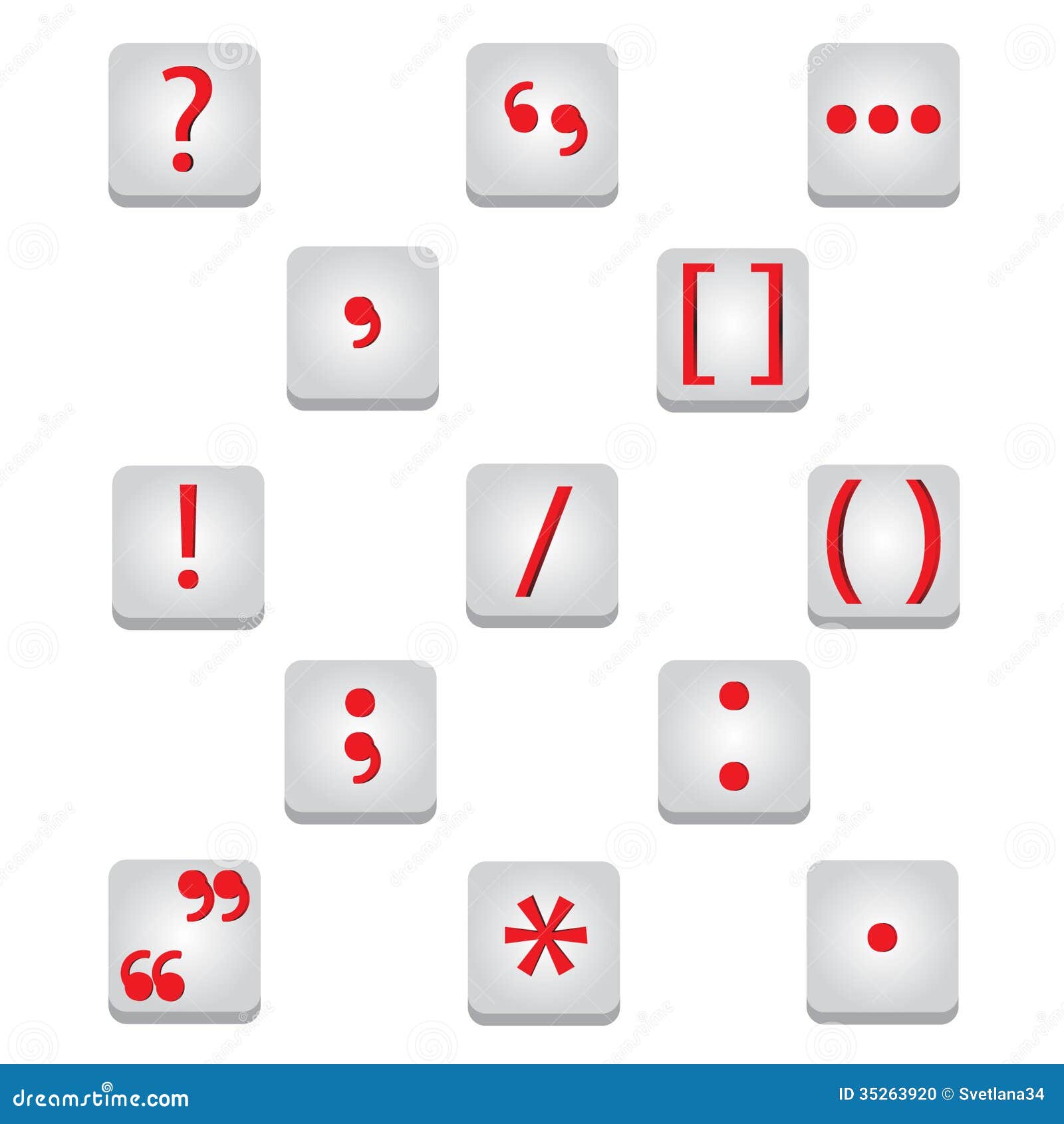 Icônes De Signes De Ponctuation Illustration de Vecteur - Illustration ...