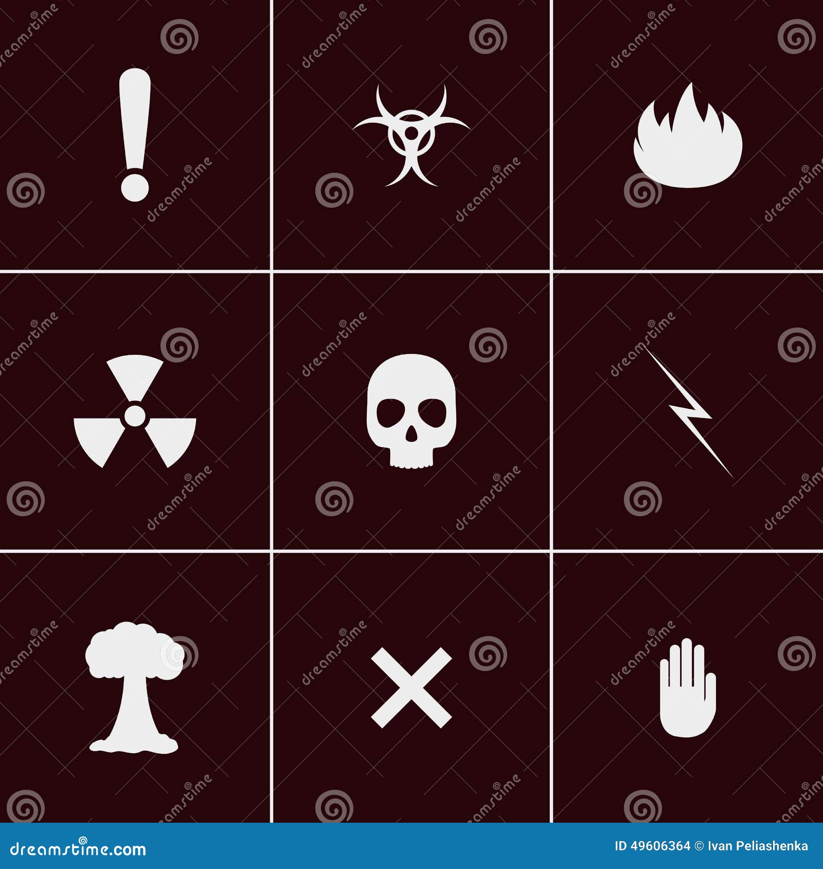 Icônes De Symboles De Risque Illustration Stock - Illustration du ...
