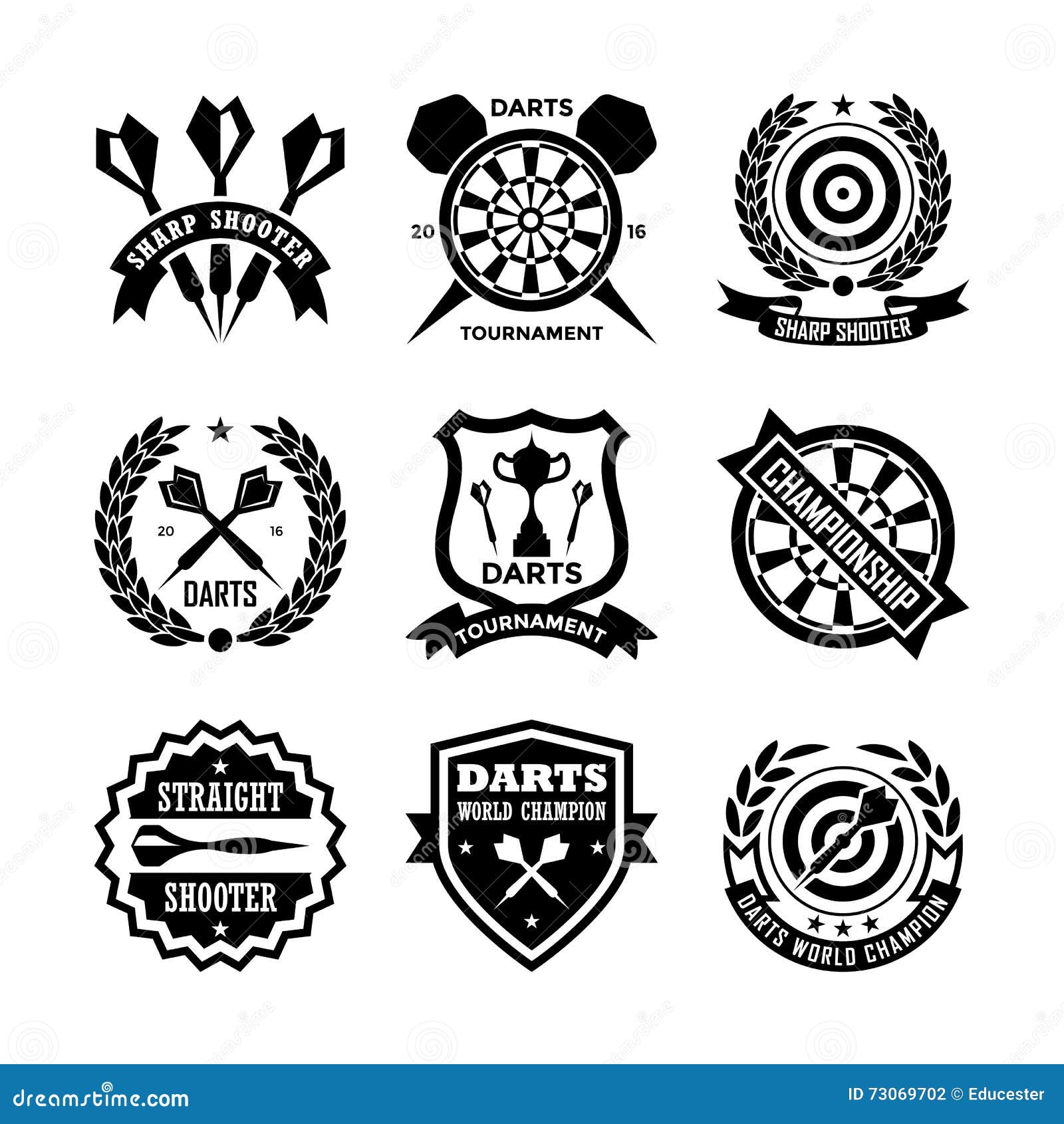 Icônes 11 De Vecteur De Dards Illustration Stock - Illustration du ...