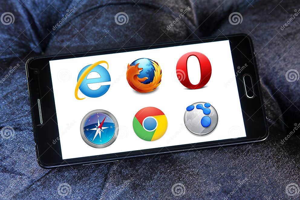 Icônes Et Logos De Navigateurs De Web Photo éditorial - Image du fond ...
