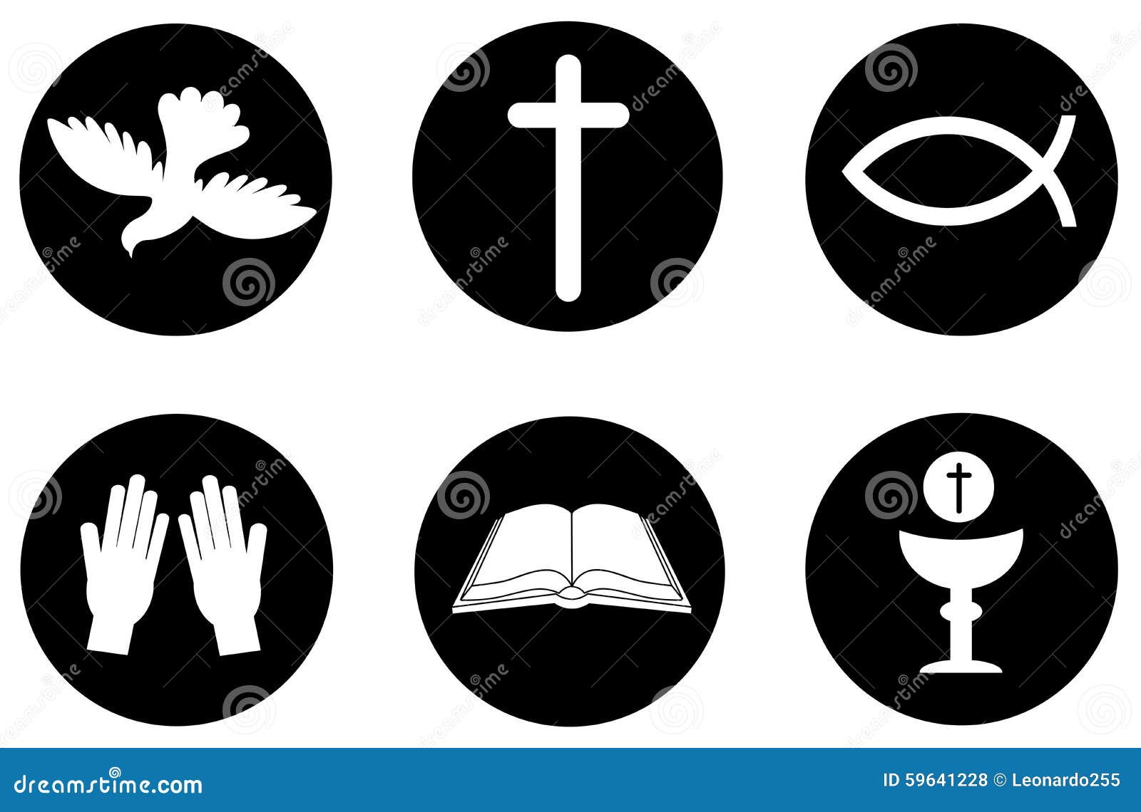 Icônes Et Symboles De Christianisme Illustration de Vecteur ...