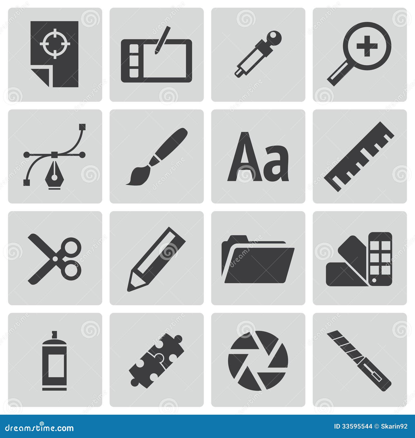 Icônes Noires De Conception Graphique De Vecteur Illustration Stock ...