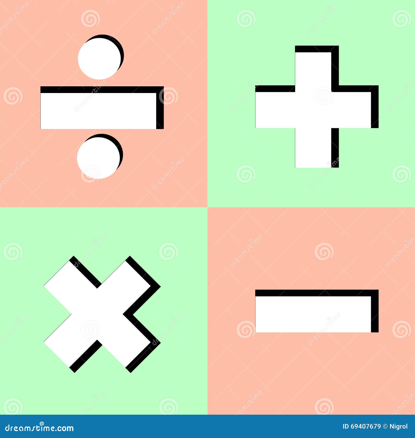 Icônes Plates De Calcul De Vecteur Blanc Illustration de Vecteur ...