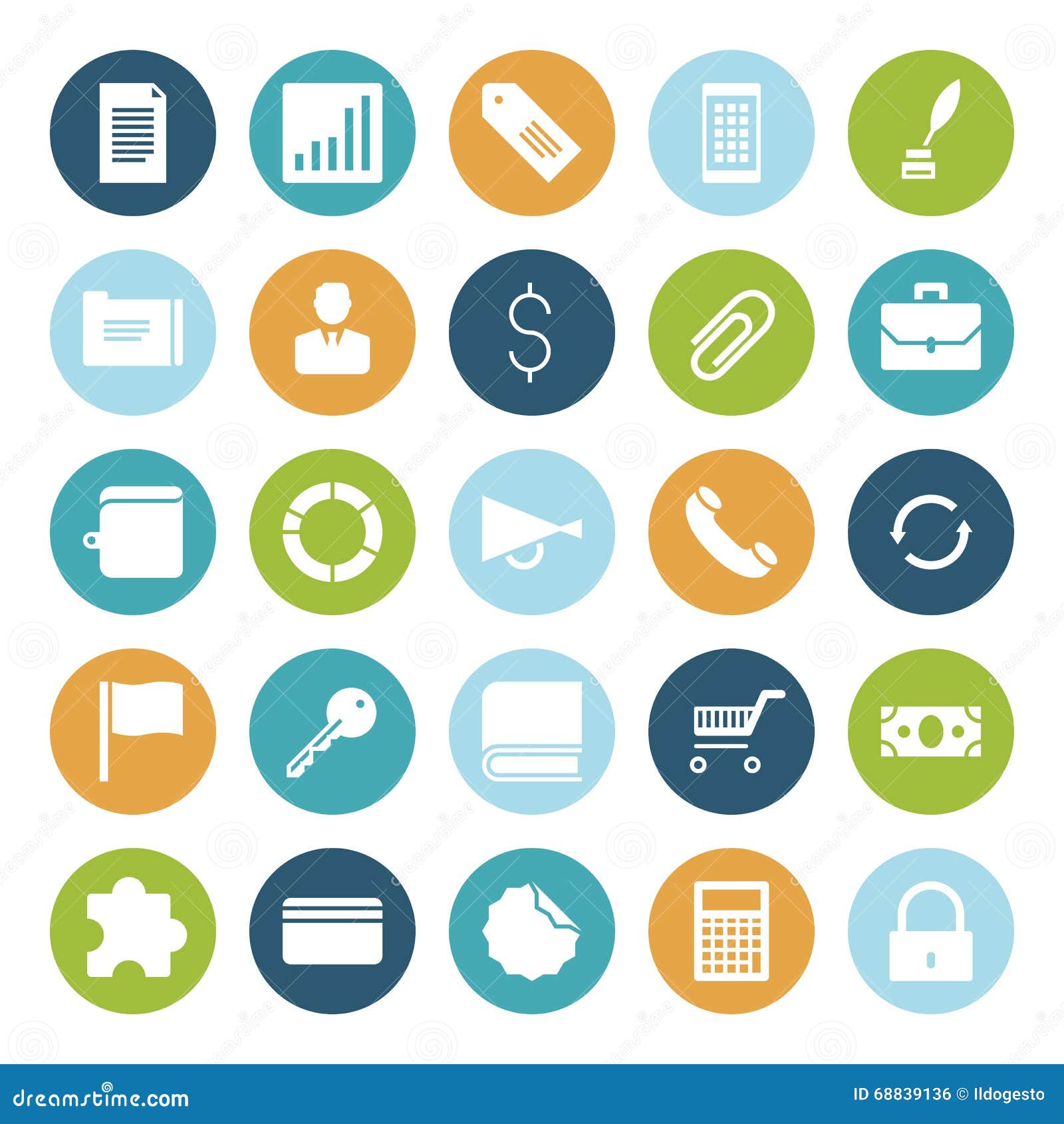 Icônes Plates De Conception Pour Des Affaires Illustration de Vecteur ...