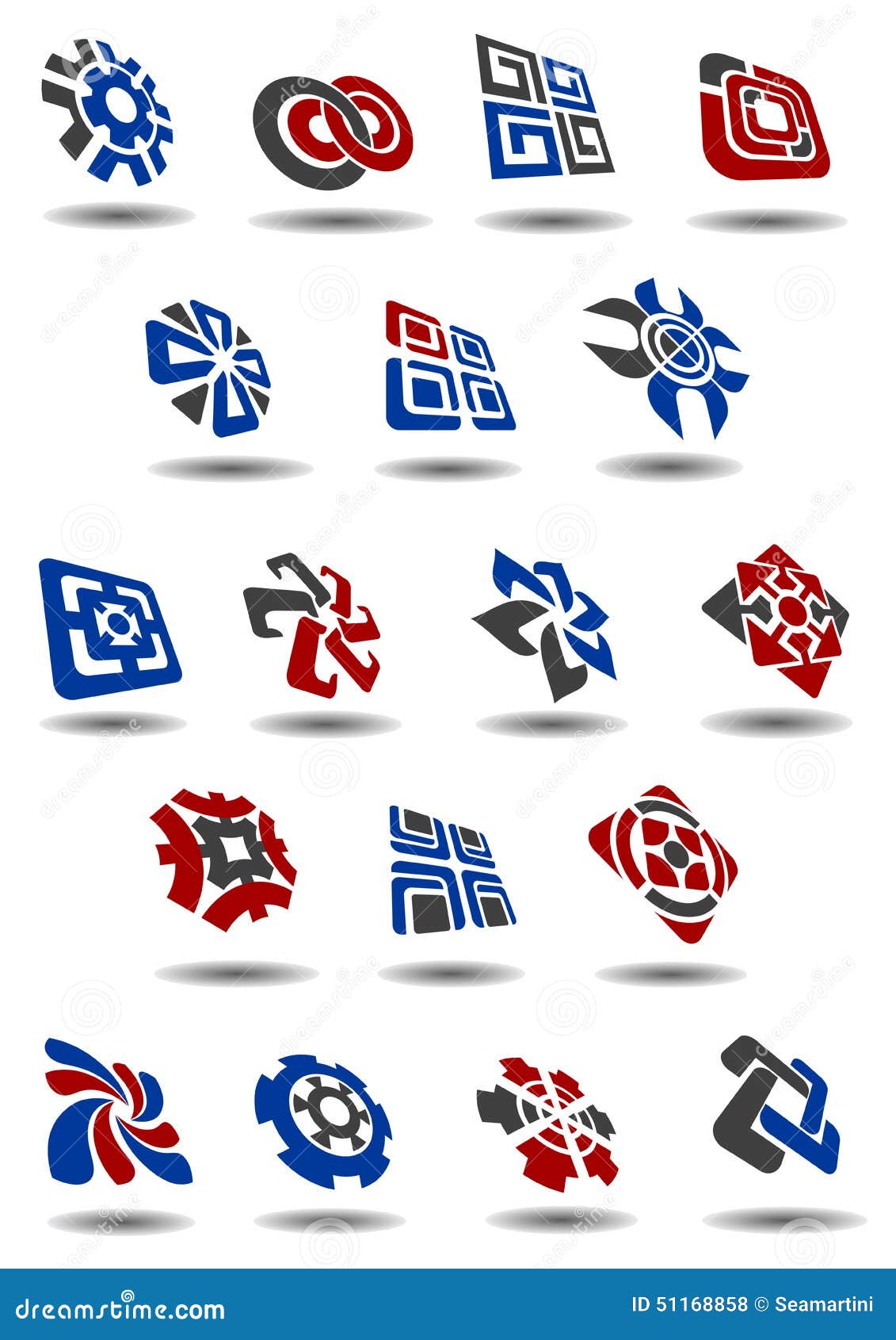 Icônes, Symboles Et Logos Abstraits Illustration de Vecteur ...