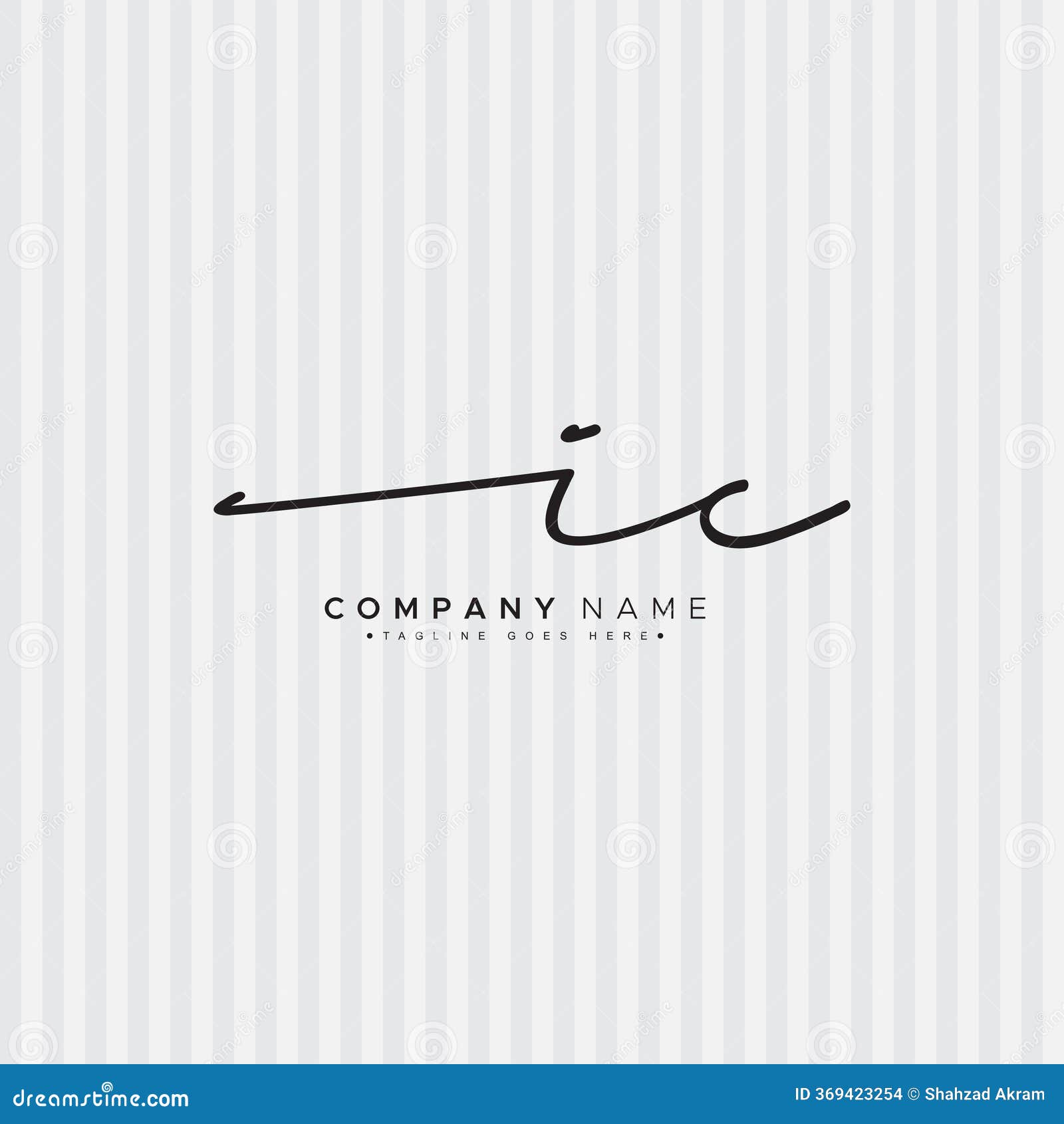 NI Signature Logo - Handwritten Vector Logo Template For NI Alphabet ...