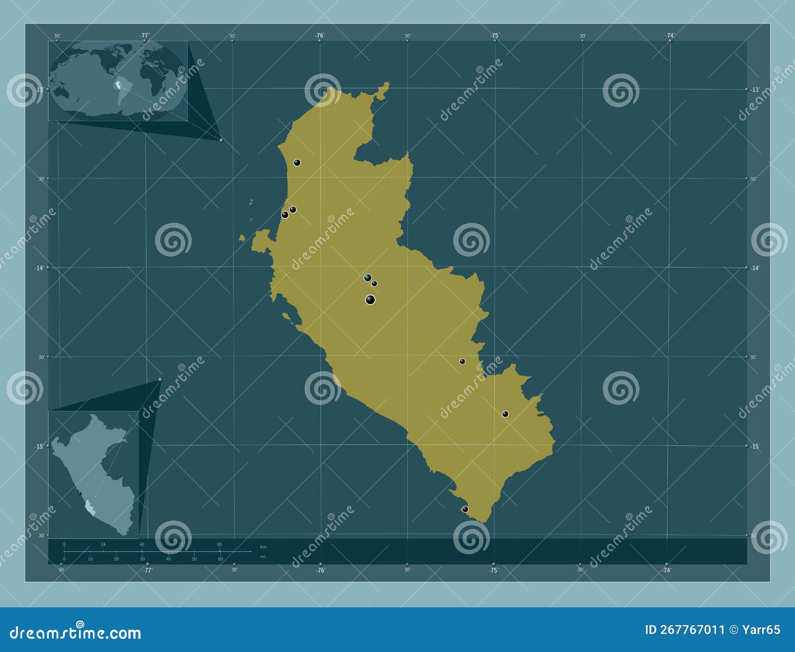 Ica, Peru. Solid. Major Cities Stock Illustration - Illustration of ...