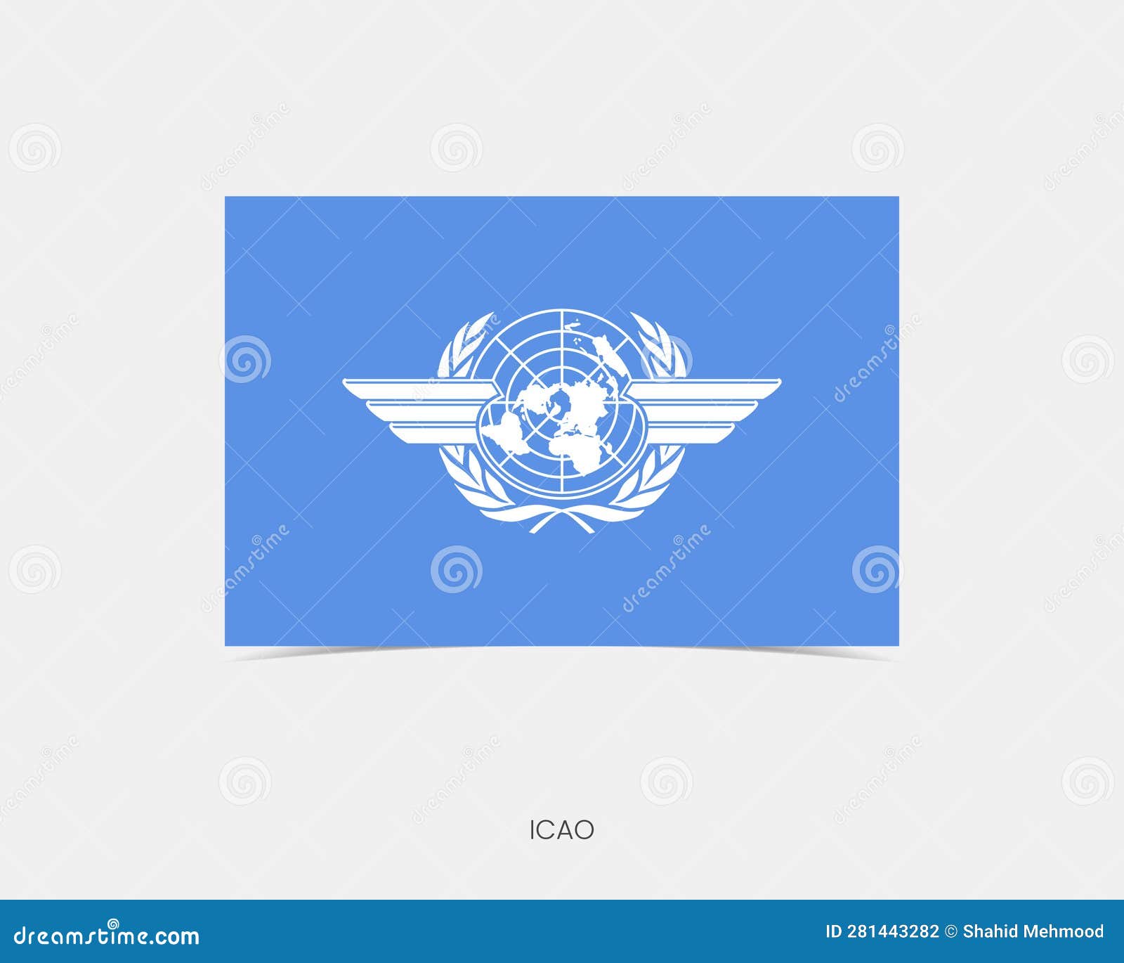 ICAO Rectangle Flag Icon with Shadow Editorial Photography ...