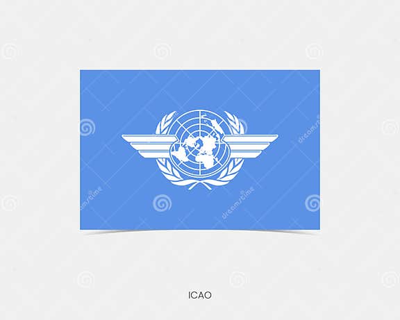 ICAO Rectangle Flag Icon with Shadow Editorial Photography ...
