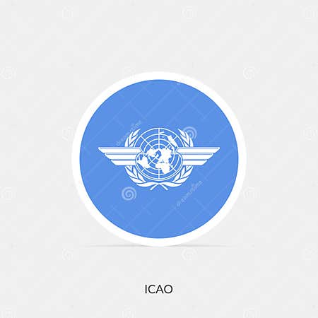 ICAO Round Flag Icon with Shadow Stock Vector - Illustration of nations ...