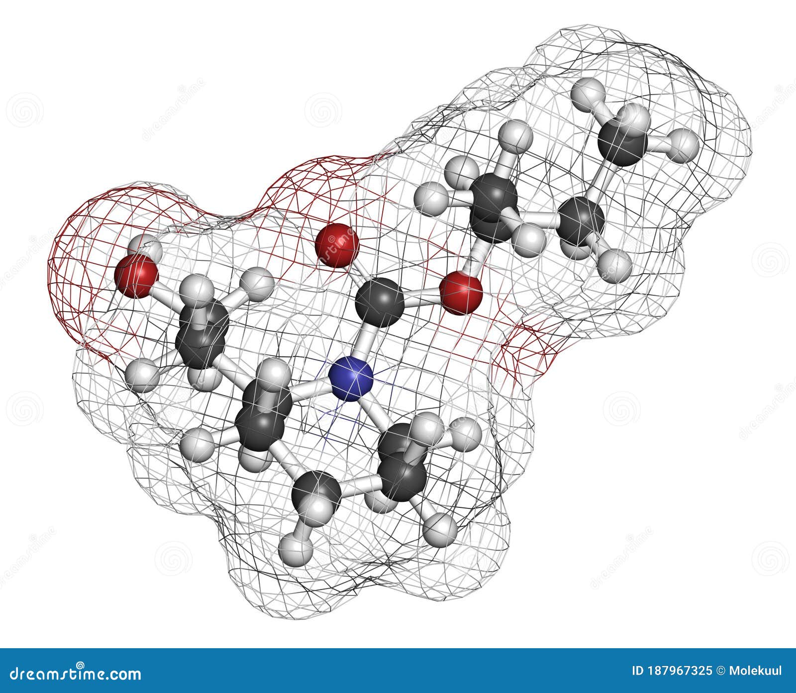 Icaridin Picaridine Insect Repellent Molecule. Stock Illustration ...