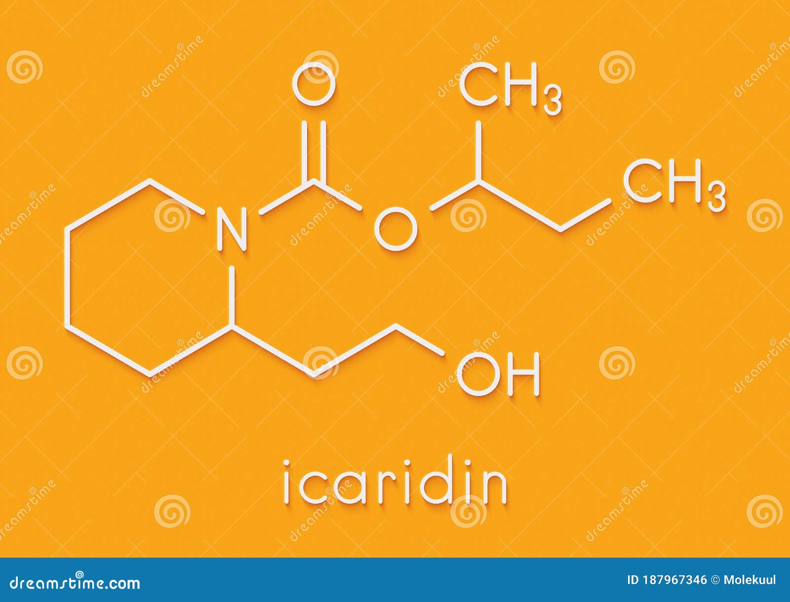 Icaridin Picaridine Insect Repellent Molecule. Skeletal Formula. Stock ...