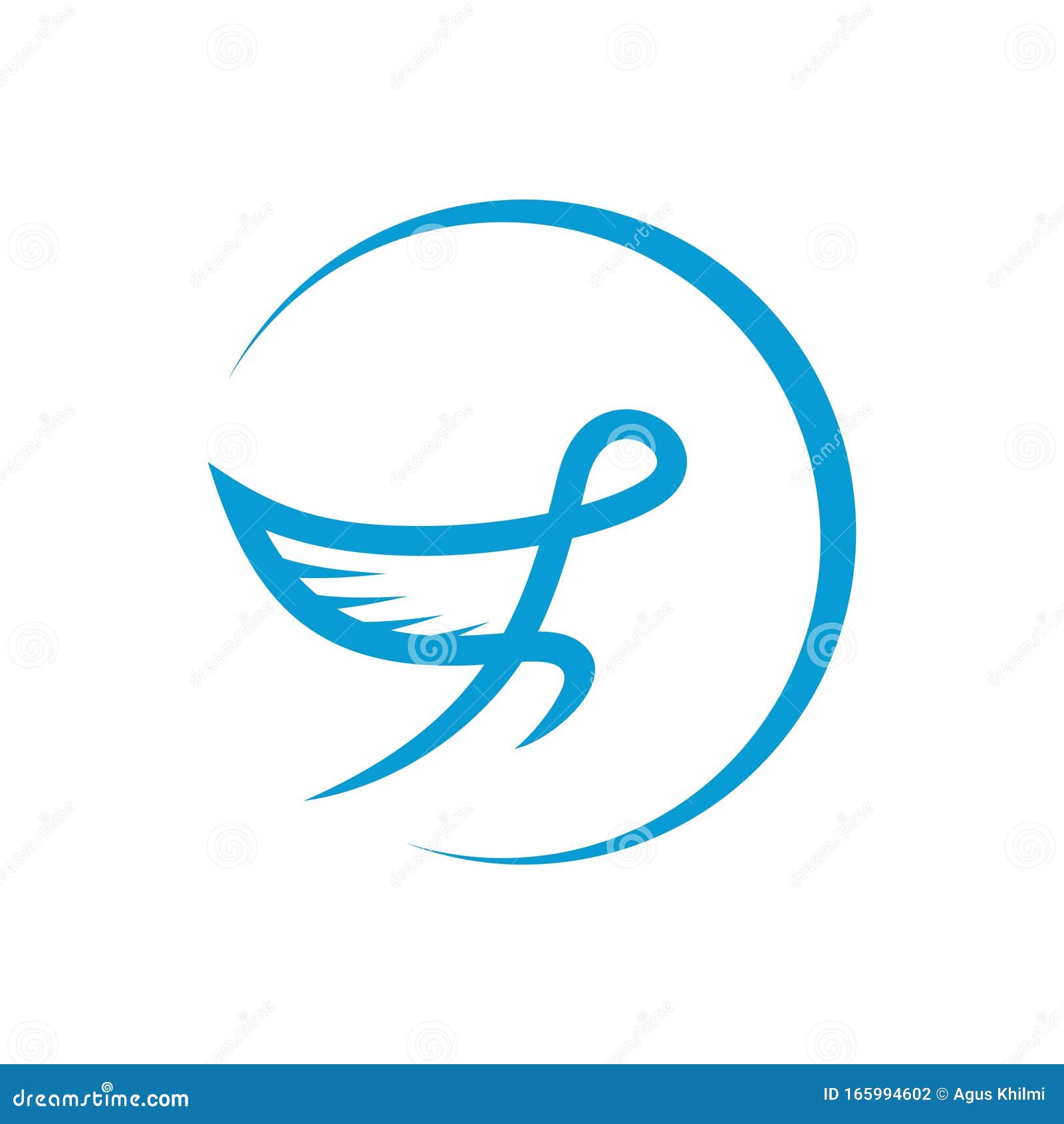 Icarus Wing Logo stock illustration. Illustration of adult - 165994602