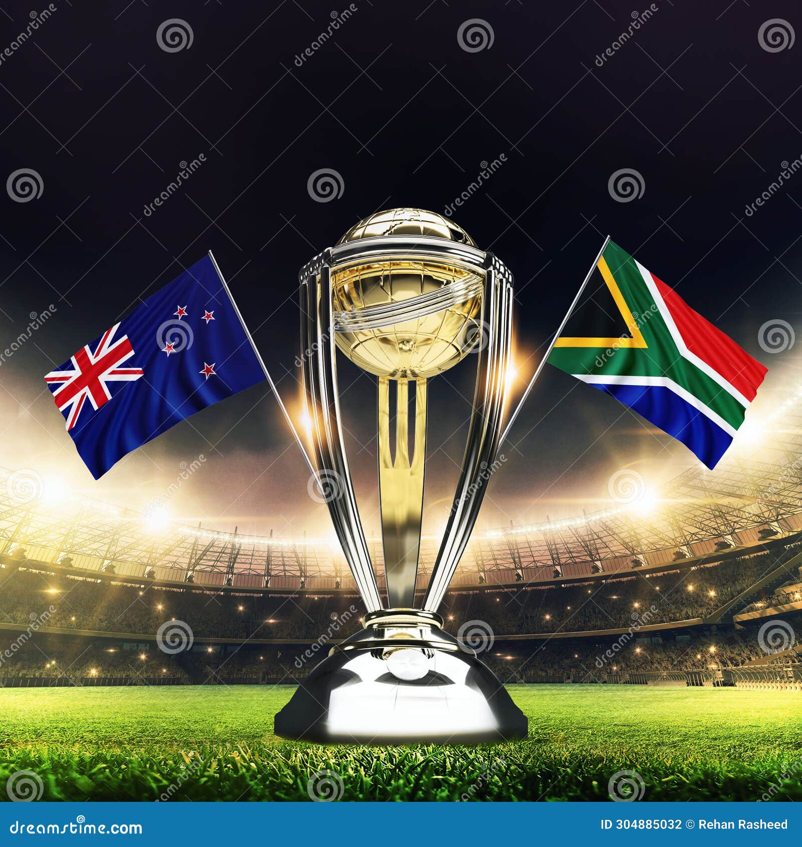 Icc Cricket World Cup 2023 Flags with Trophy Editorial Photography ...