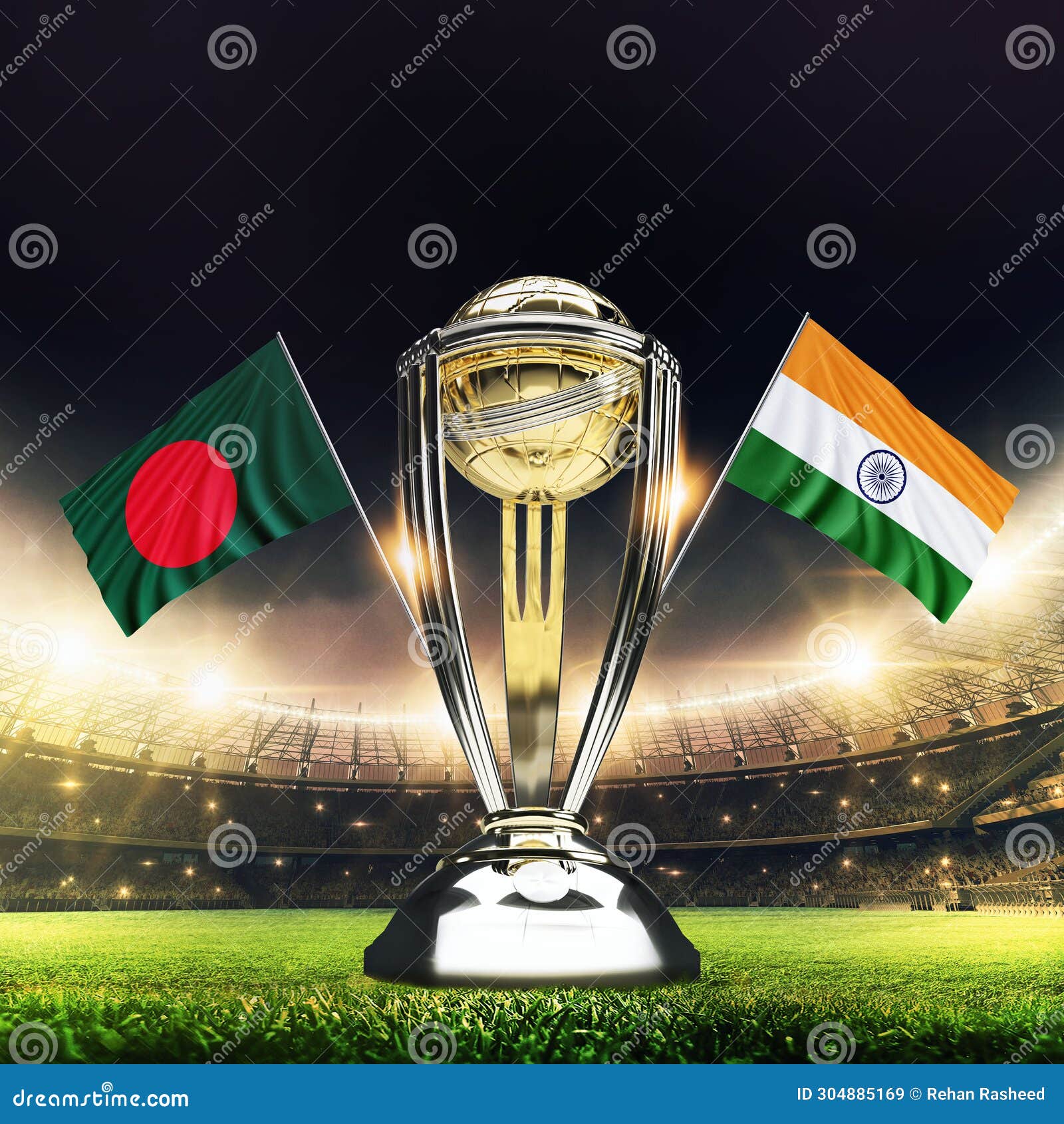 Icc Cricket World Cup 2023 Flags with Trophy Editorial Stock Image ...