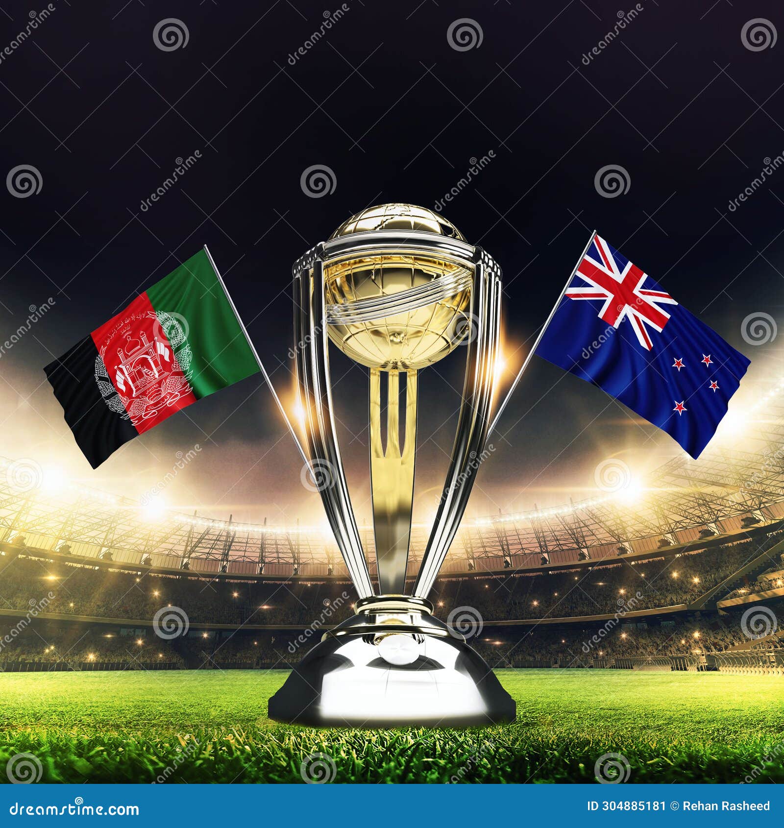 Icc Cricket World Cup 2023 Flags with Trophy Editorial Photo ...