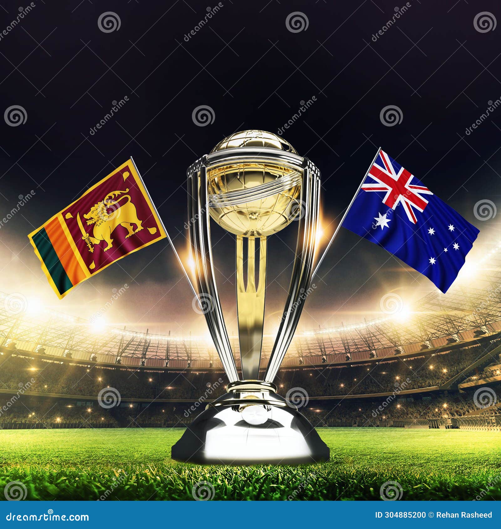 Icc Cricket World Cup 2023 Flags with Trophy Editorial Image ...