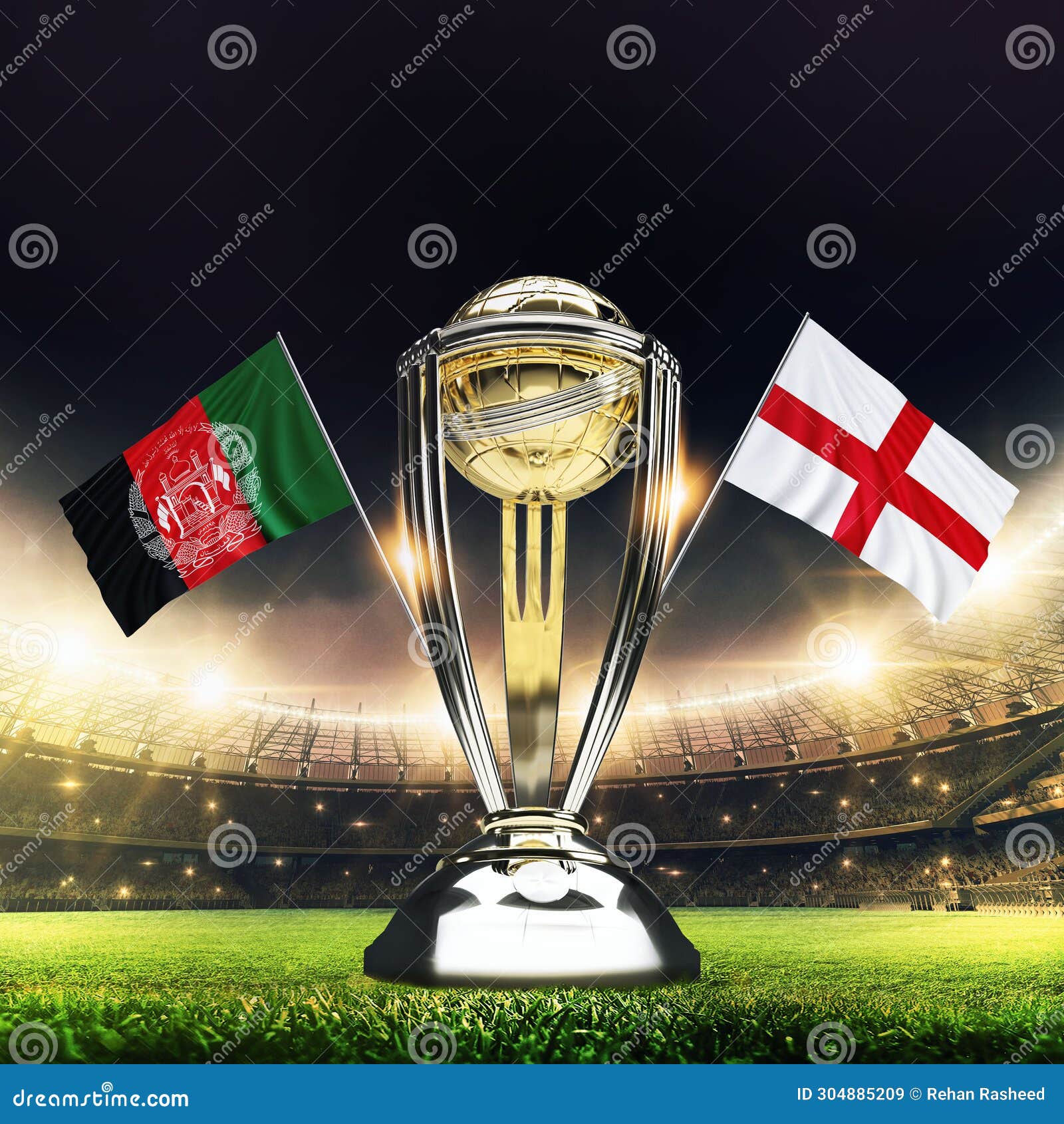Icc Cricket World Cup 2023 Flags with Trophy Editorial Stock Image ...