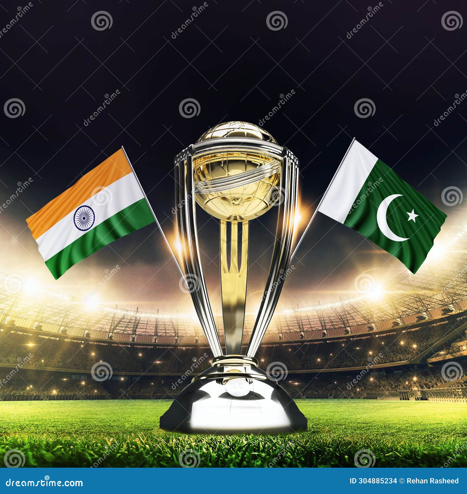 Icc Cricket World Cup 2023 Flags with Trophy Editorial Stock Image ...
