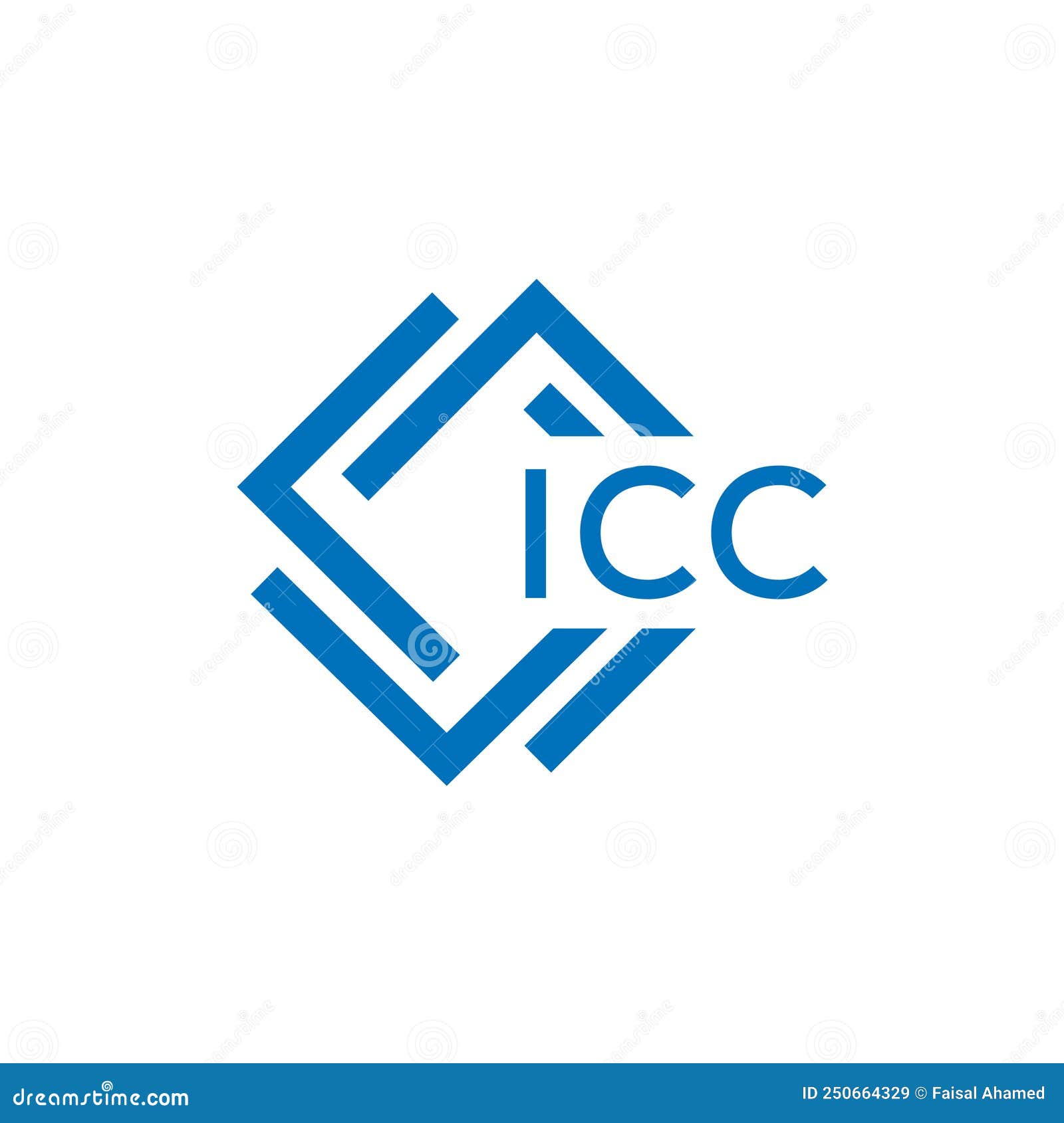 ICC Letter Logo Design on White Background. ICC Creative Circle Letter ...