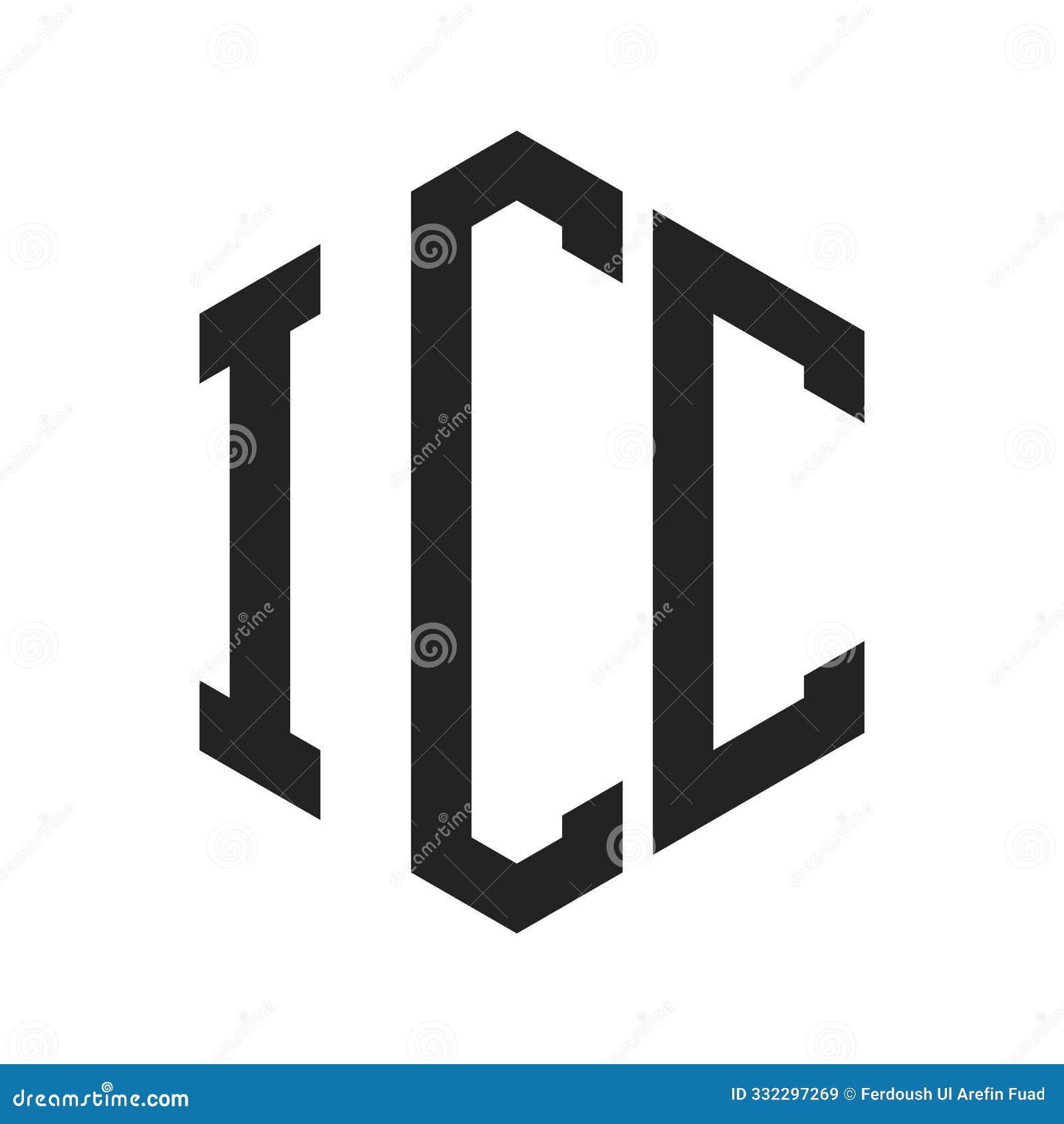 ICC Logo Design. Initial Letter ICC Monogram Logo Using Hexagon Shape ...