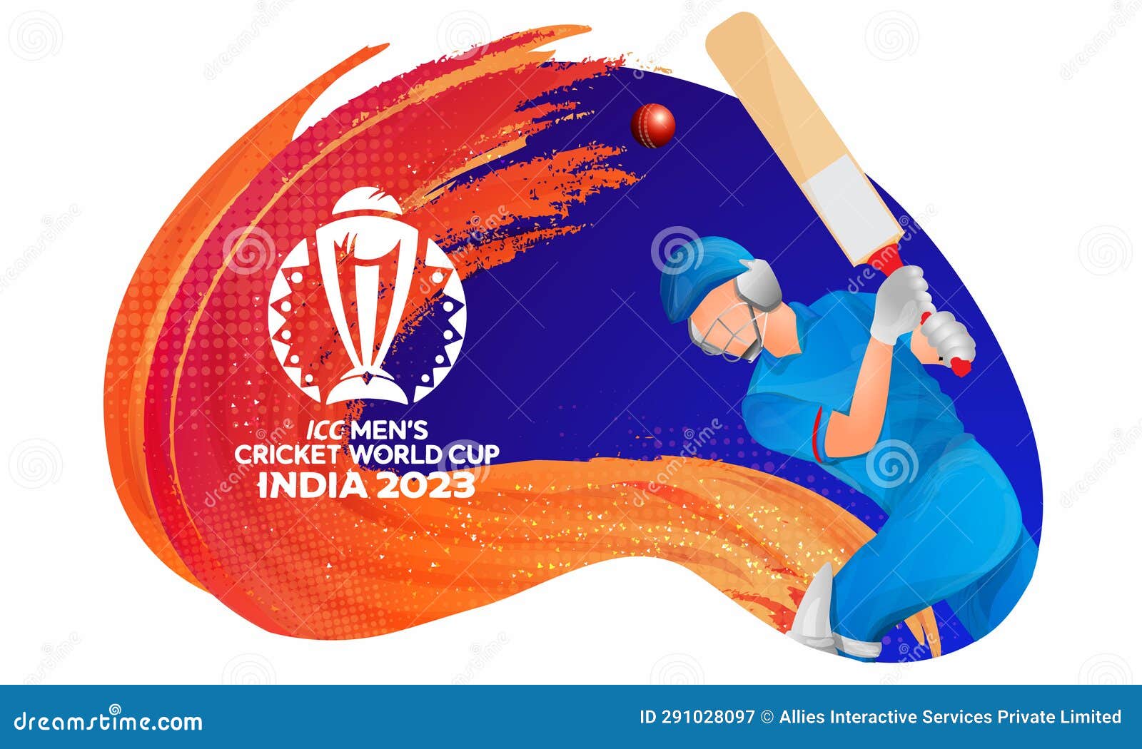 Icc Men S Cricket World Cup India 2023 Banner Design With Cricket