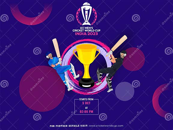 Icc Men S Cricket World Cup India 2023 Poster Design With Illustration