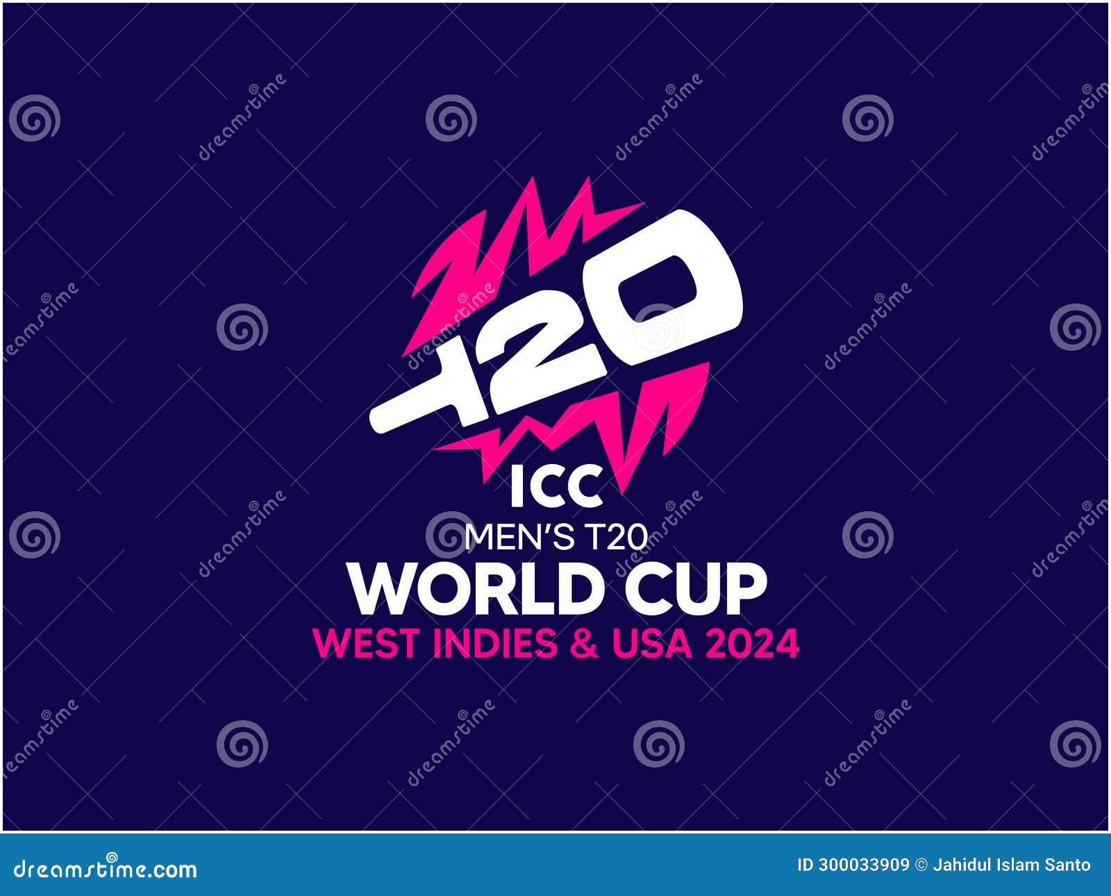 ICC Men S T20 World Cup Logo 2024 Stock Illustration - Illustration of ...