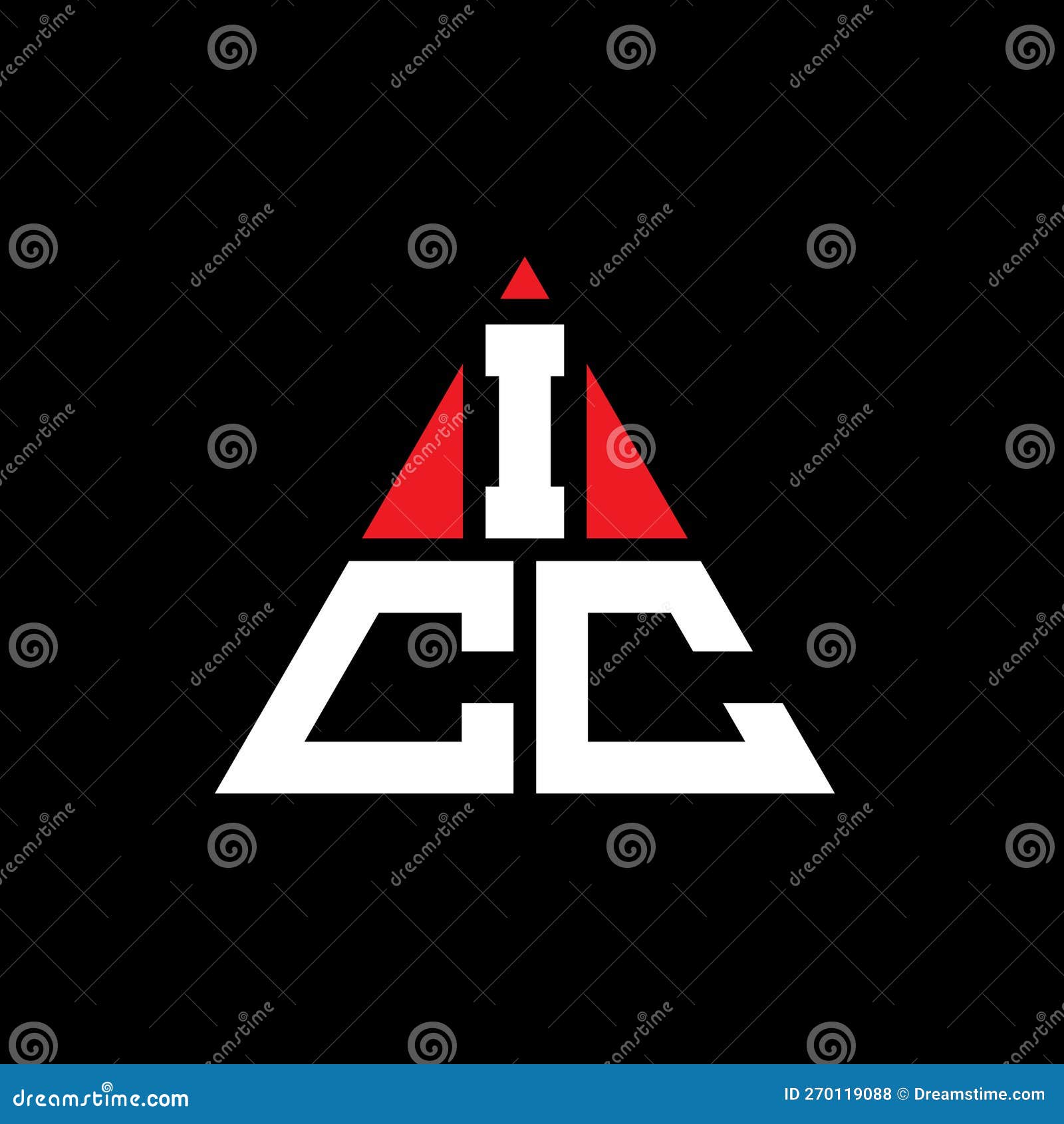 ICC Triangle Letter Logo Design with Triangle Shape. ICC Triangle Logo ...