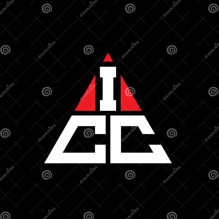 ICC Triangle Letter Logo Design with Triangle Shape. ICC Triangle Logo ...